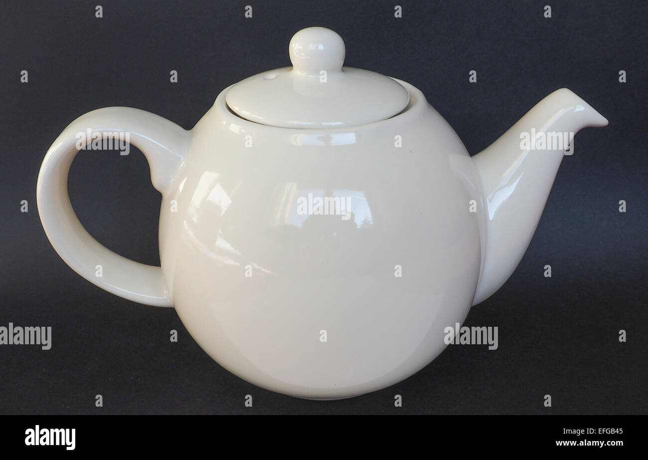 White ceramic teapot for tea Stock Photo - Alamy