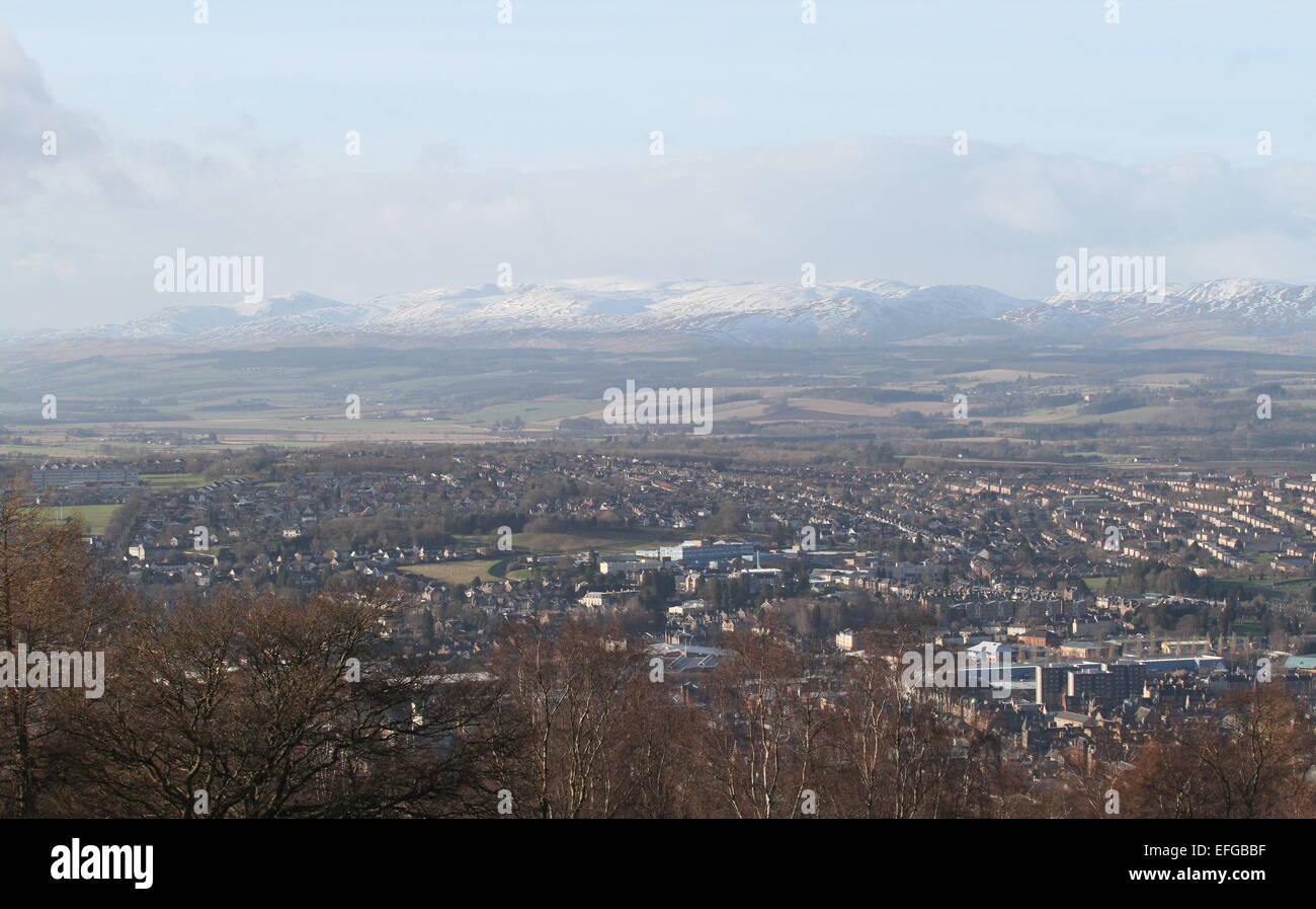 Elevated view of Perth Scotland January 2015 Stock Photo - Alamy