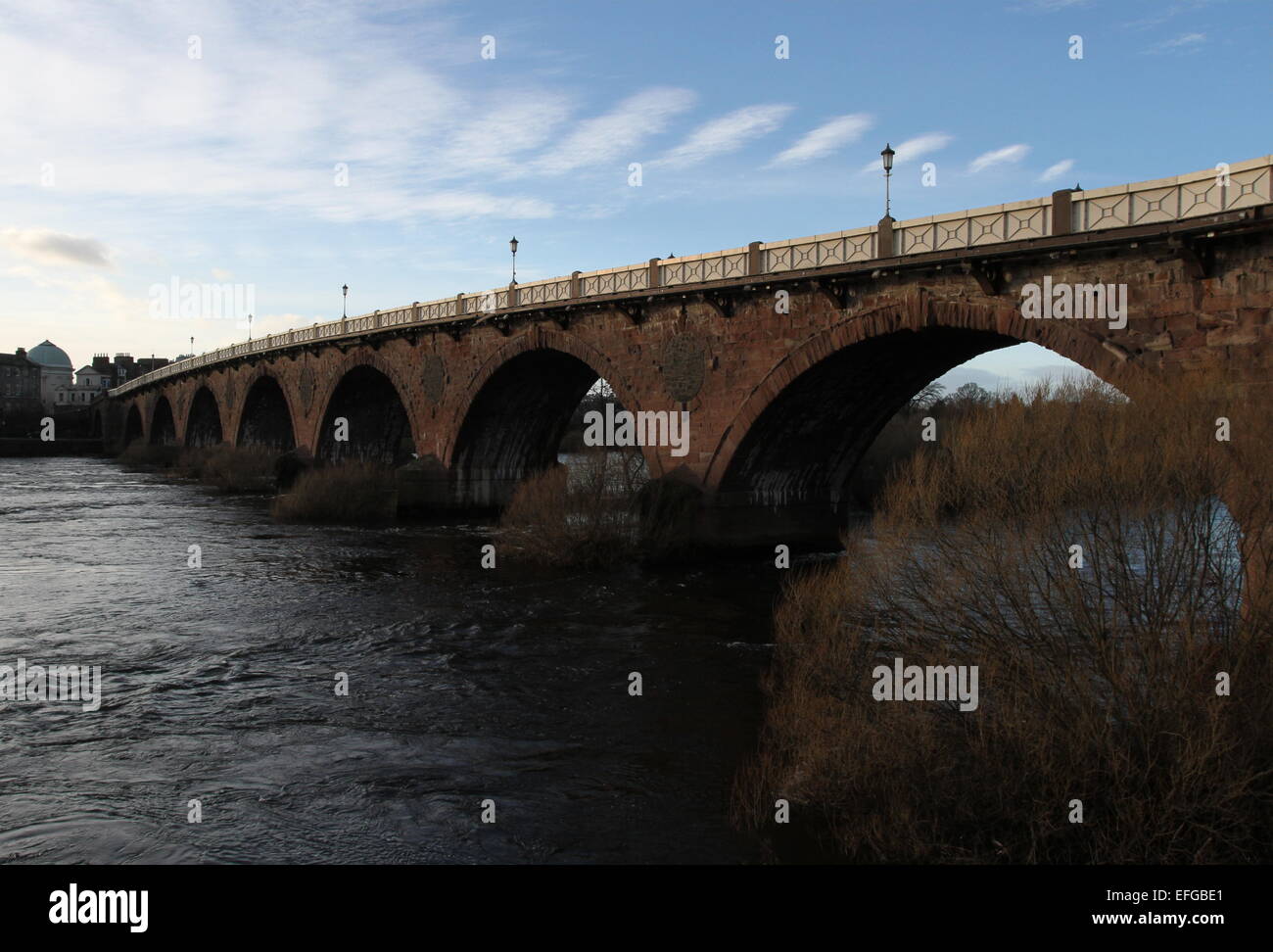 Smeaton Bridge across River Tay Perth Scotland January 2015 Stock Photo ...
