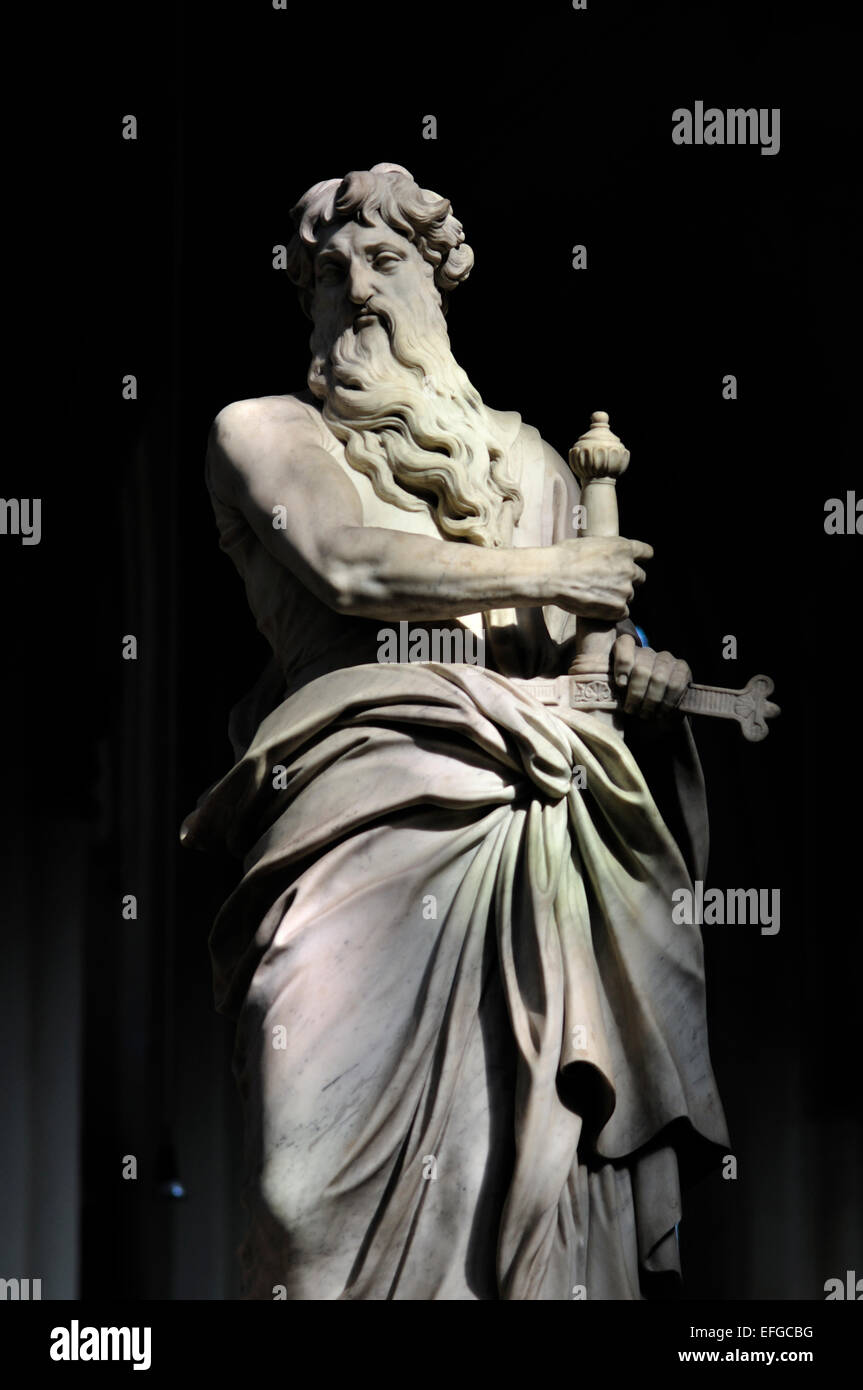 Belgium, Flanders, Antwerp, Sint Jacobkerk, St. Jacobs Church, Statue ...