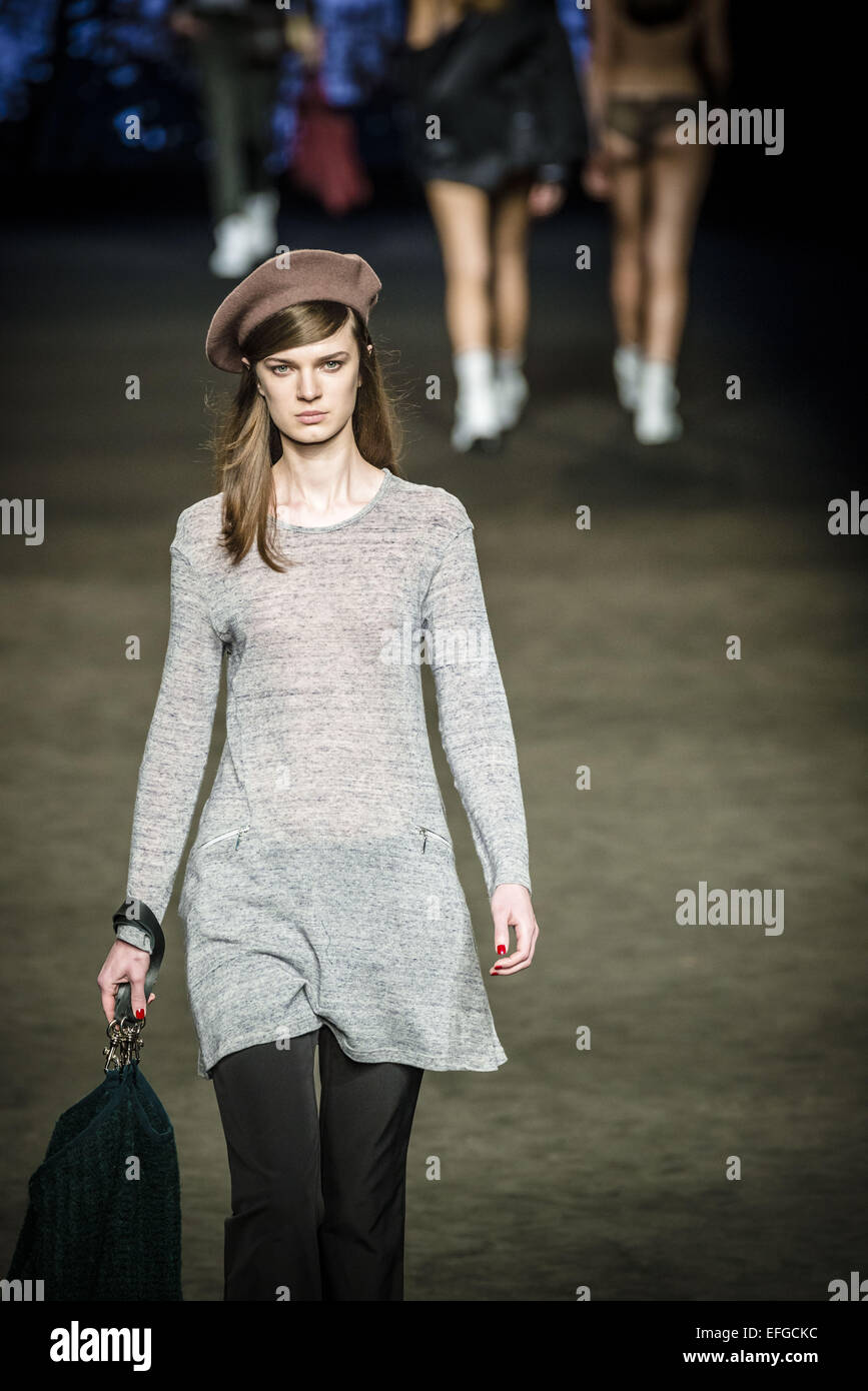 Barcelona, Catalonia, Spain. 3rd Feb, 2015. Models walk the runway ...