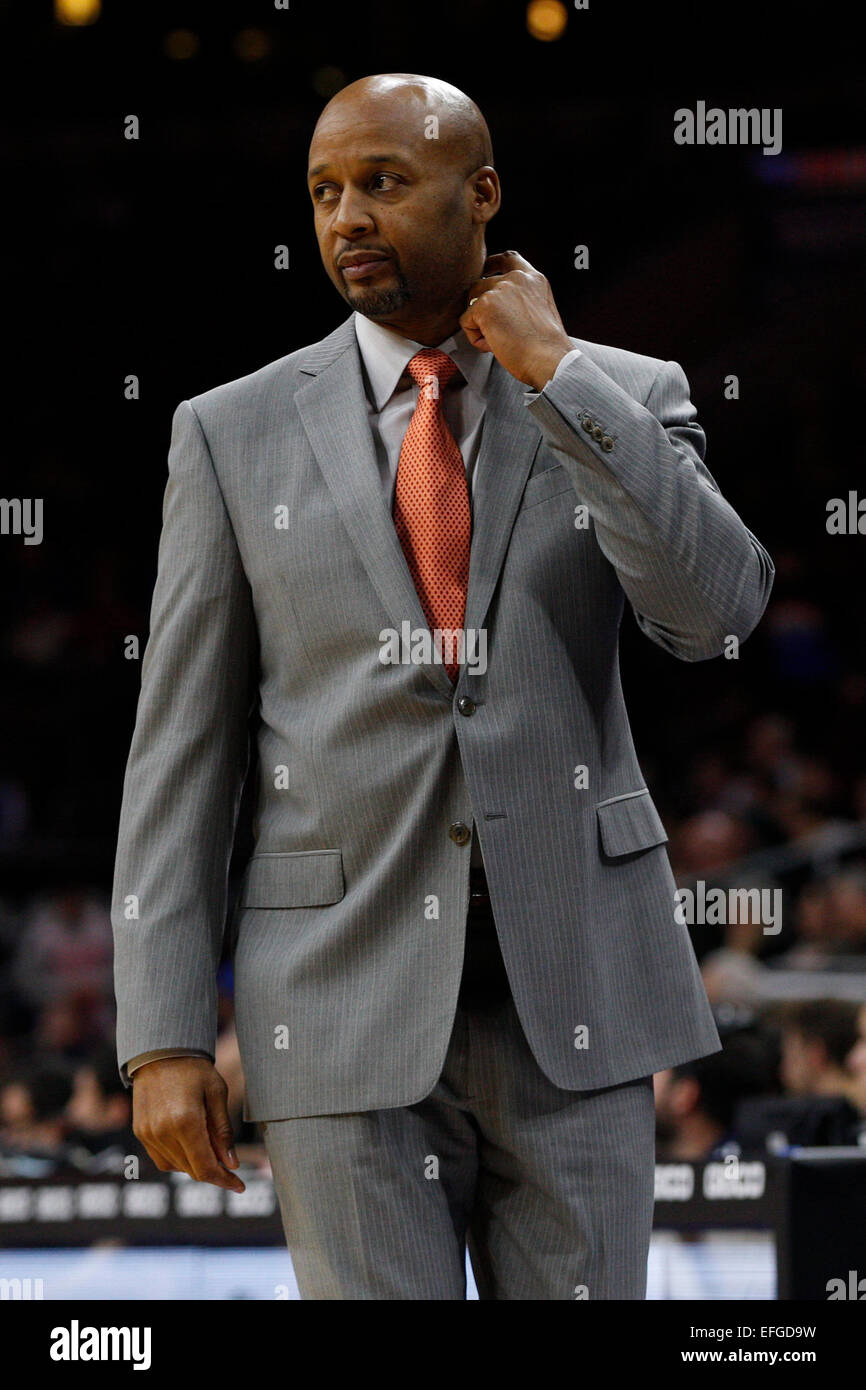 Philadelphia, Pennsylvania, USA. 3rd Feb, 2015. Denver Nuggets head ...