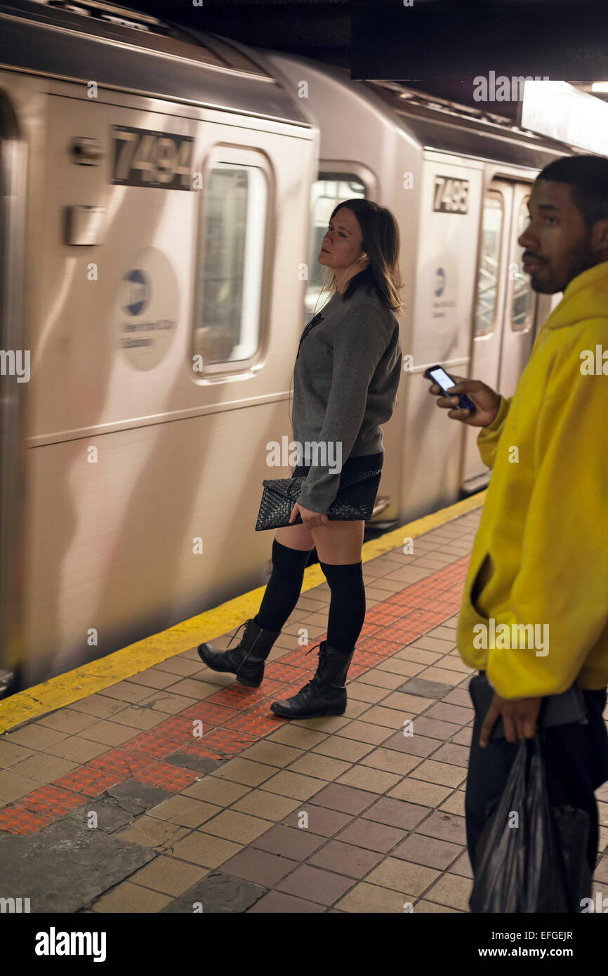 Man waiting for subway hi-res stock photography and images - Alamy