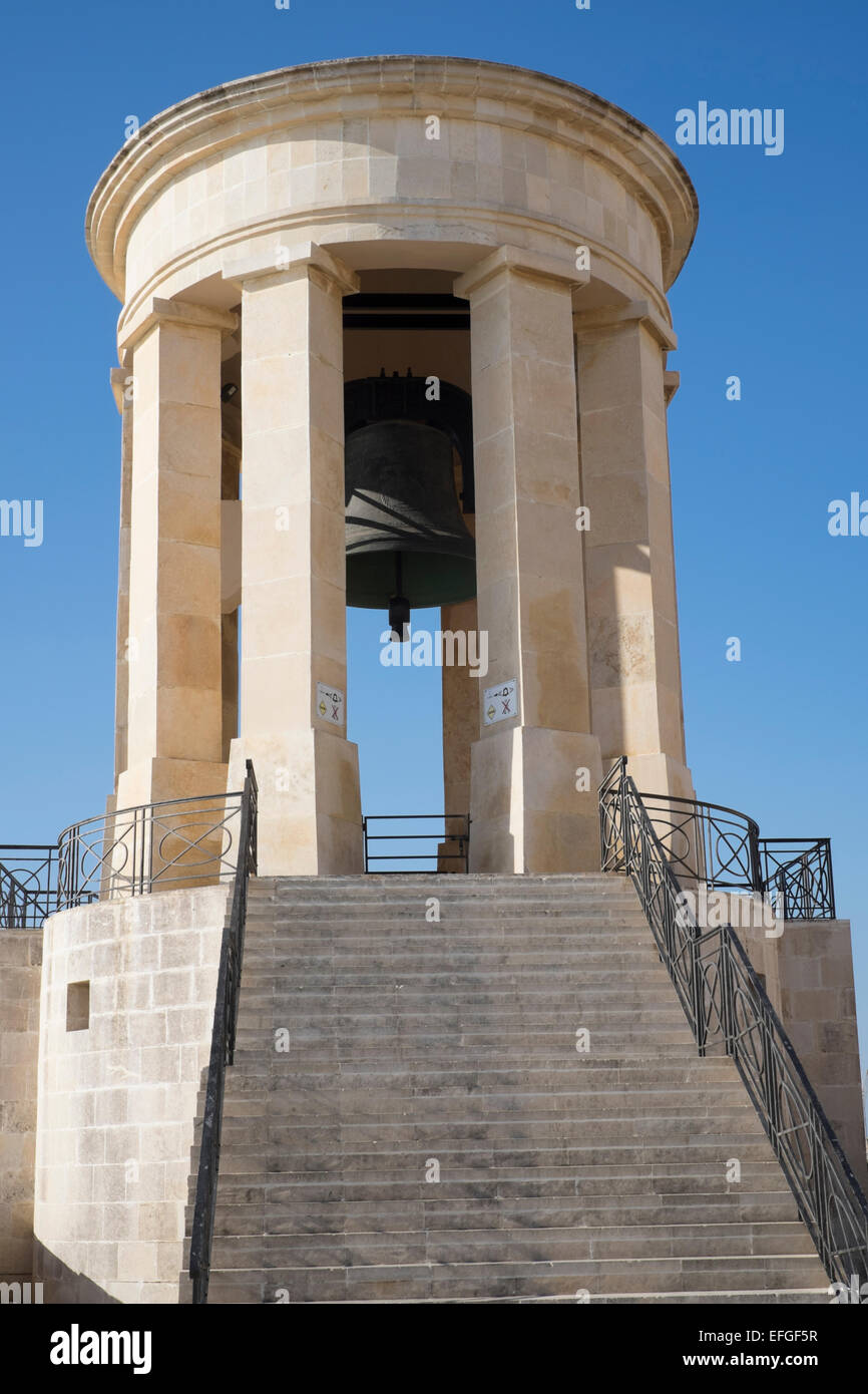 The Siege Bell in Valletta,Malta Stock Photo - Alamy