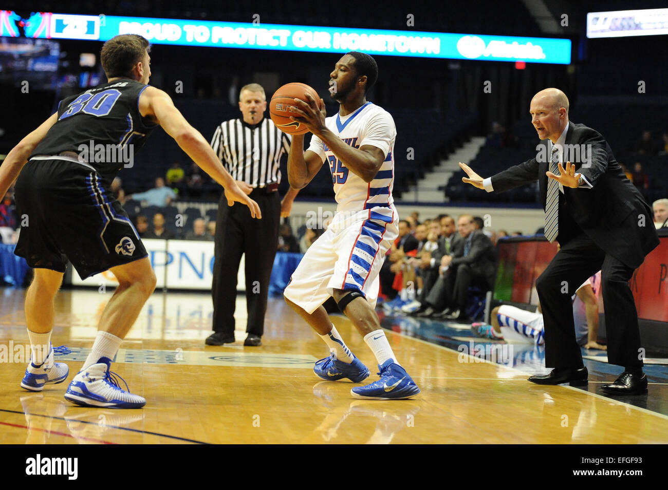 February 3, 2015: Durrell McDonald of the DePaul Blue Demons waits to ...
