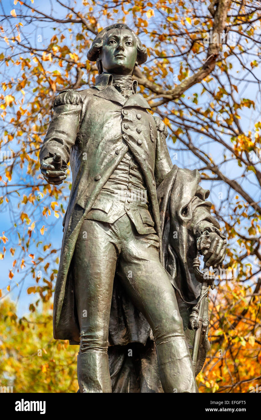 General Marquis de Lafayette Statue Lafayette Park Autumn Washington DC ... General Marquis de Lafayette Statue Lafayette Park Autumn Washington DC ...