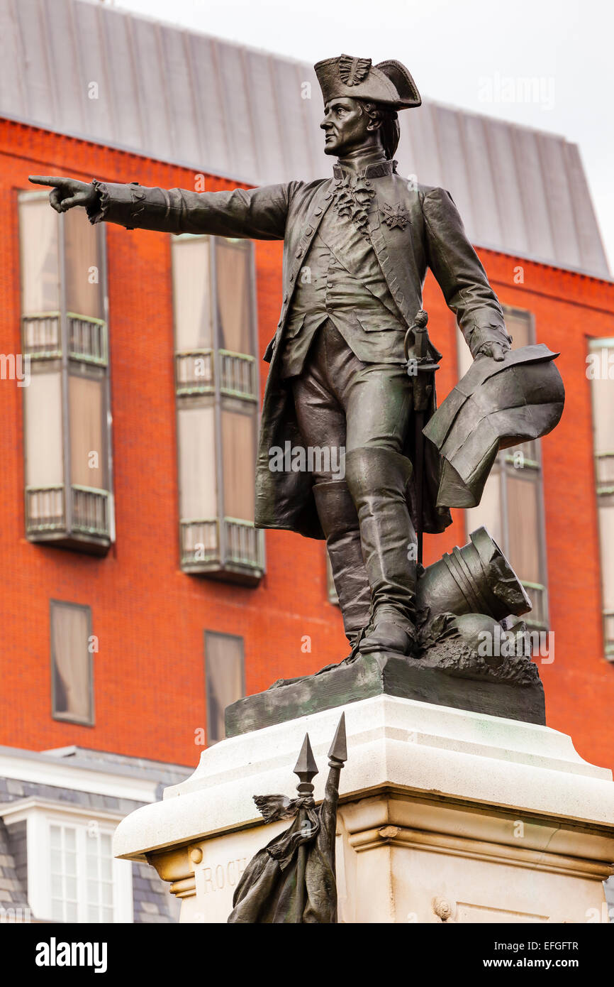 General Rochambeau Statue Lafayette Park Autumn Washington DC. In ... General Rochambeau Statue Lafayette Park Autumn Washington DC. In ...