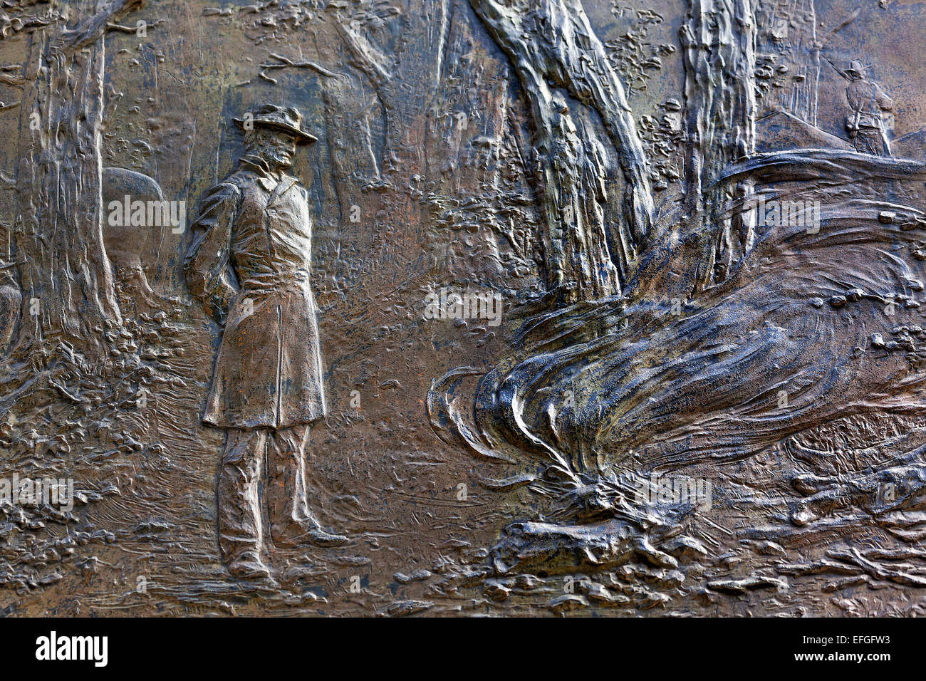 General William Tecumseh Sherman Fire Bas Relief Civil War Memorial ...