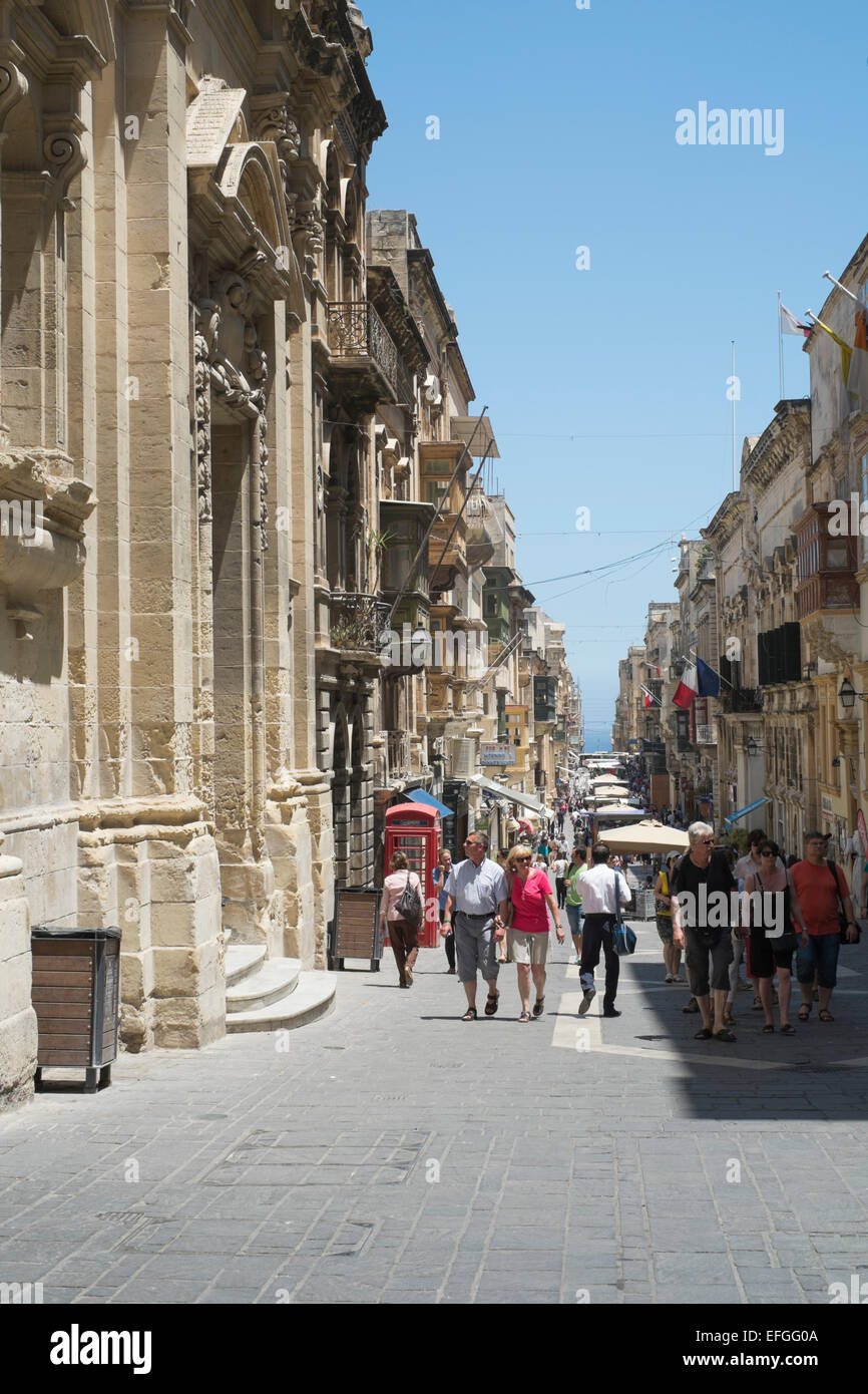 Street scene in Valletta,Malta Stock Photo - Alamy