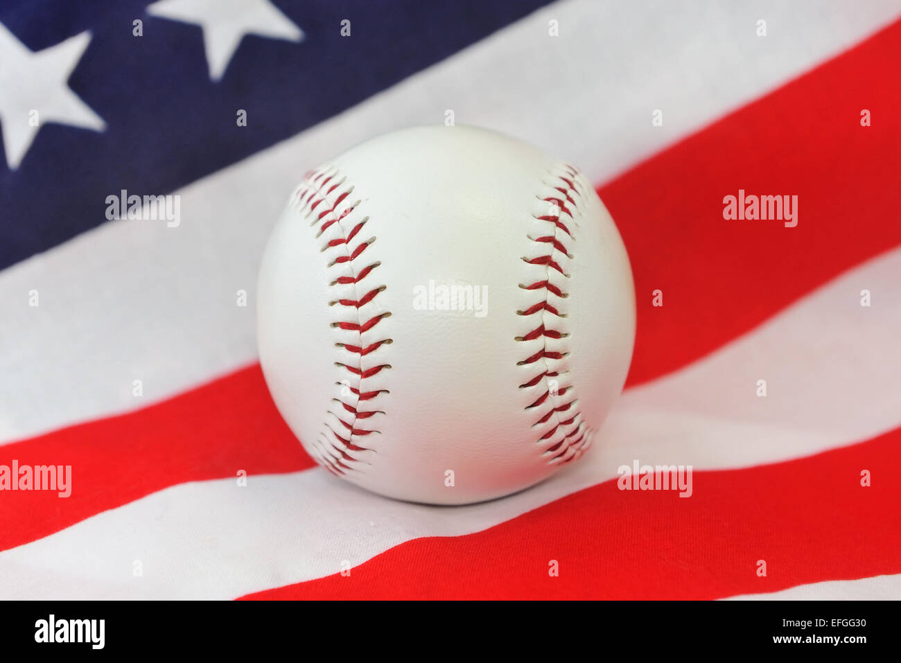 Baseball ball on a background of the American flag Stock Photo - Alamy