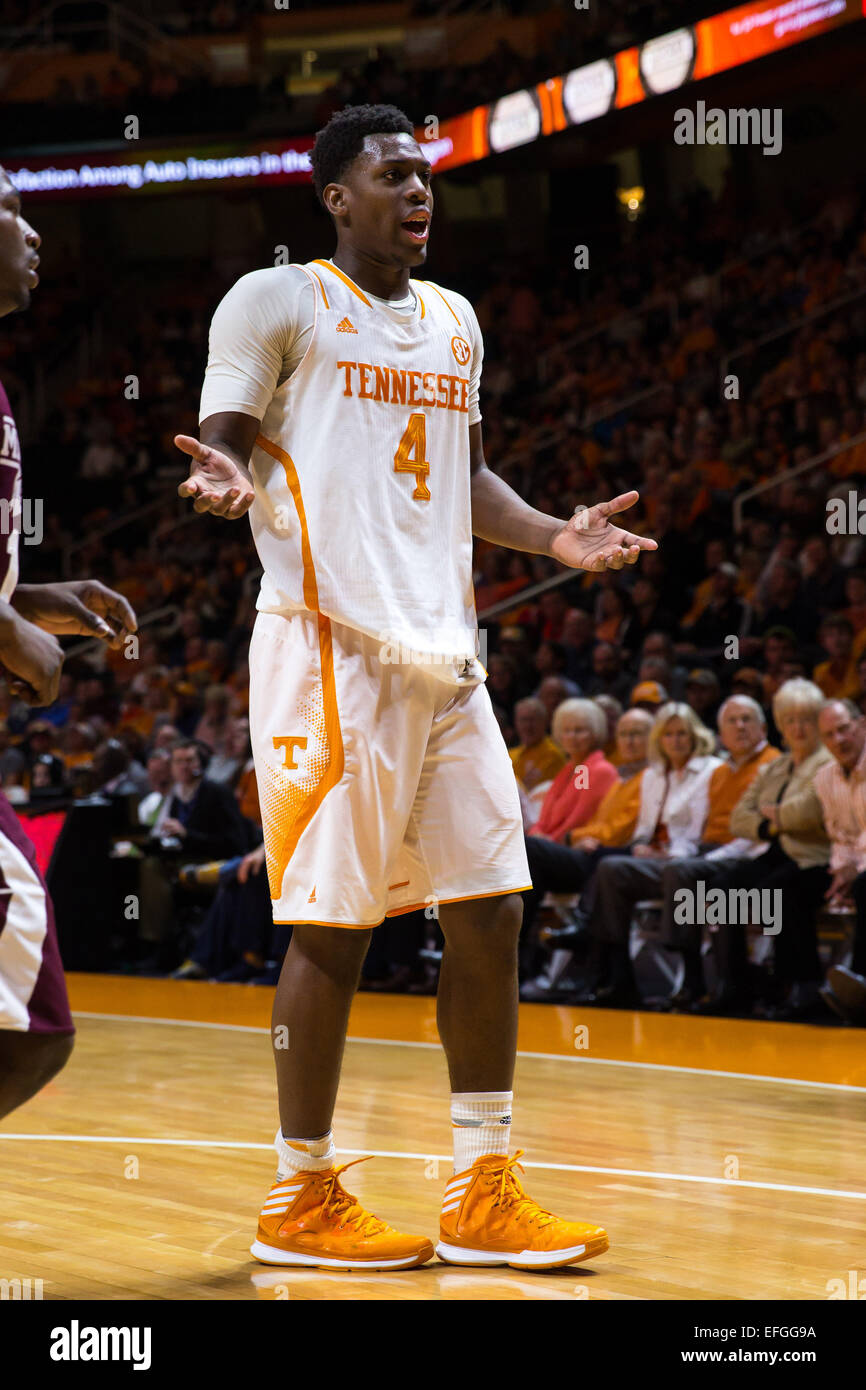 Knoxville, Tennessee, USA. 3rd February, 2015. Armani Moore #4 of the ...