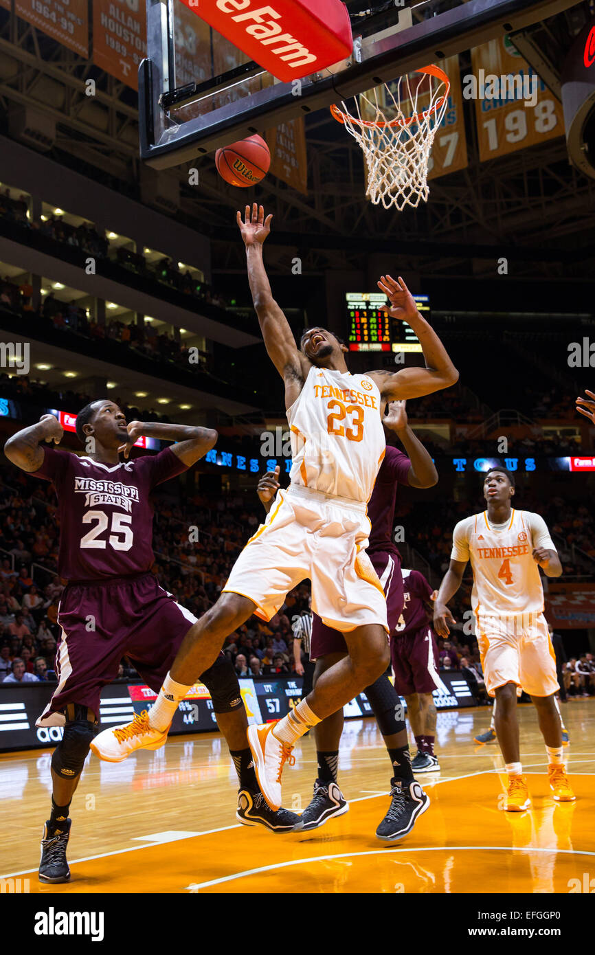 Knoxville, Tennessee, USA. 3rd February, 2015. Derek Reese #23 of the ...
