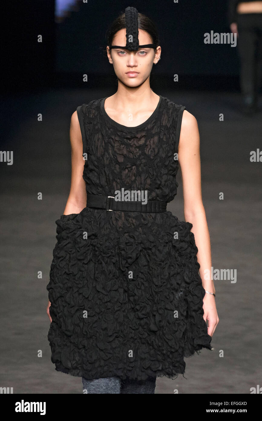 Barcelona, Spain. 2nd Feb, 2015. Model at the Txell Miras Fashion Show ...