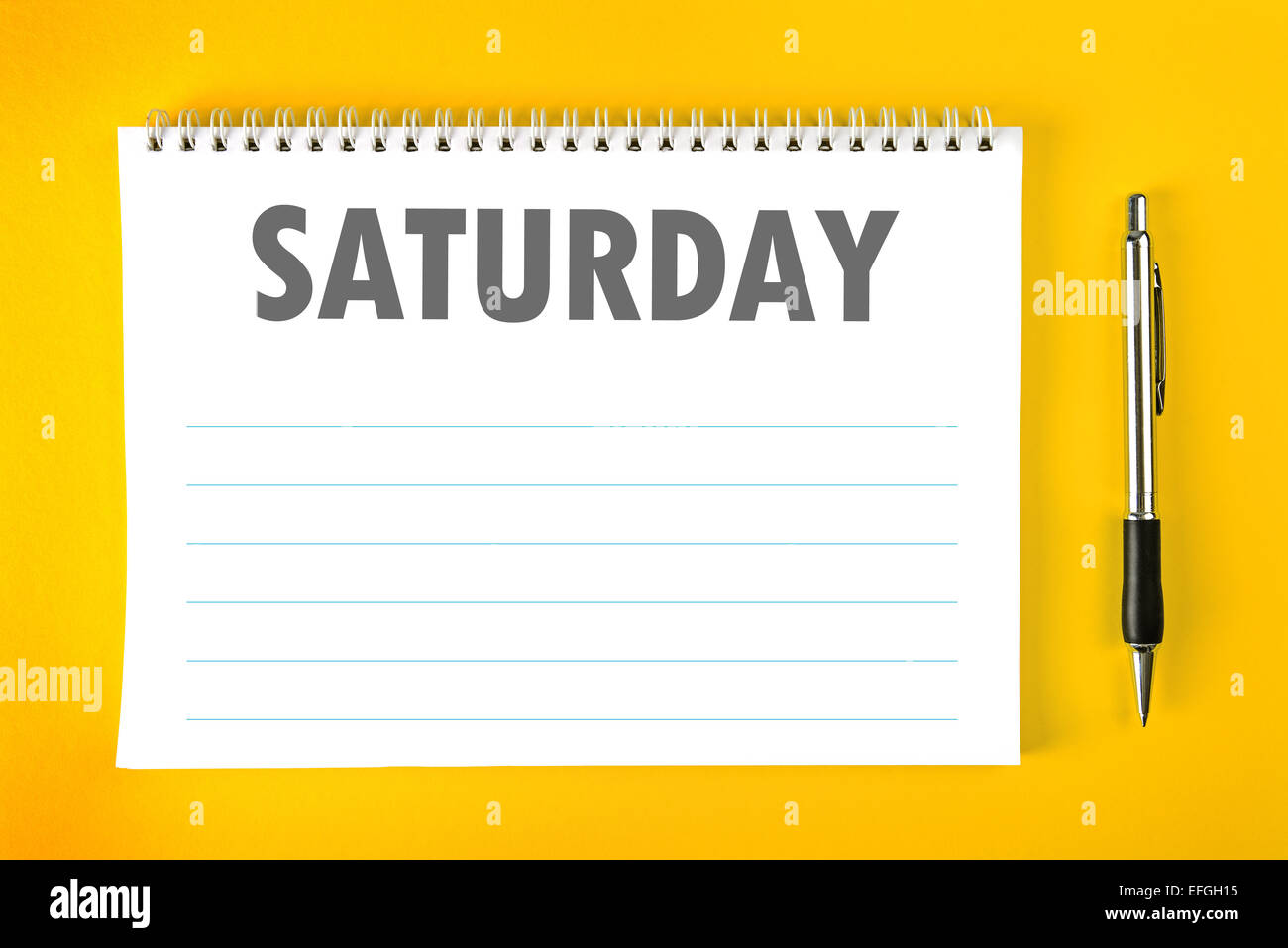 Saturday Calendar Page