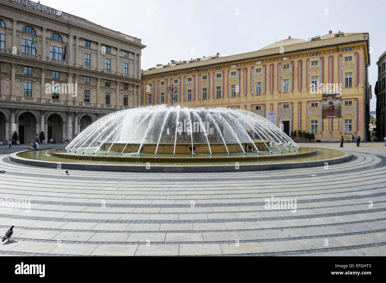 Piazza de Ferrari and Palazzo Ducale, UNESCO World Heritage Site, Genoa ...