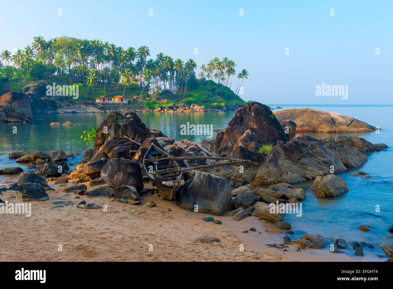 Goa beach rocks hi-res stock photography and images - Alamy