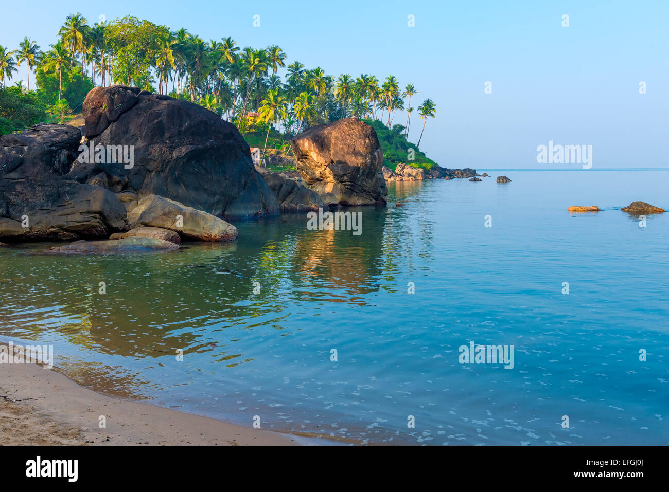 calm ocean in a beautiful tropical lagoon Stock Photo - Alamy