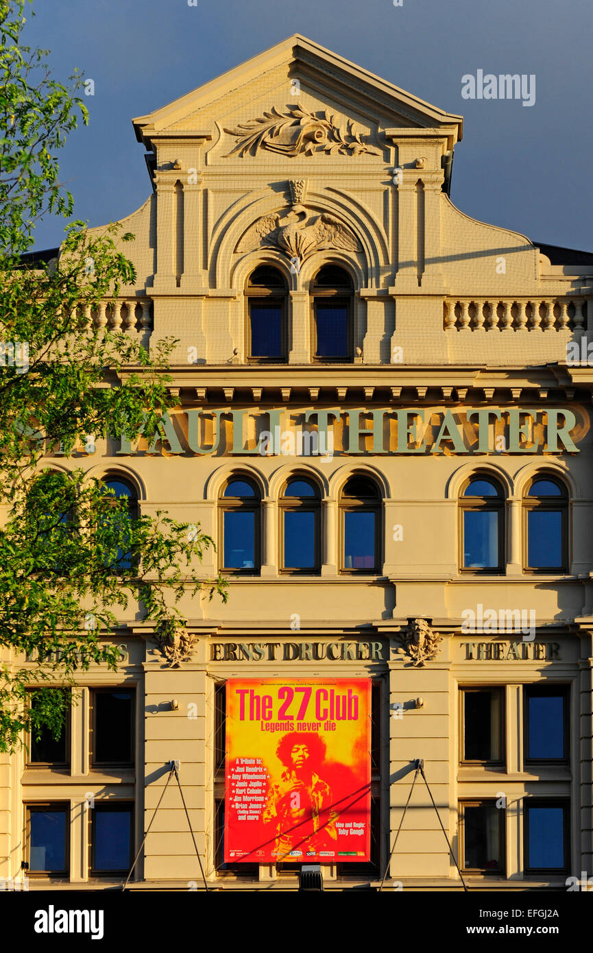 Jimi Hendrix Poster at St. Pauli Theater, Spielbudenplatz, Reeperbahn ...