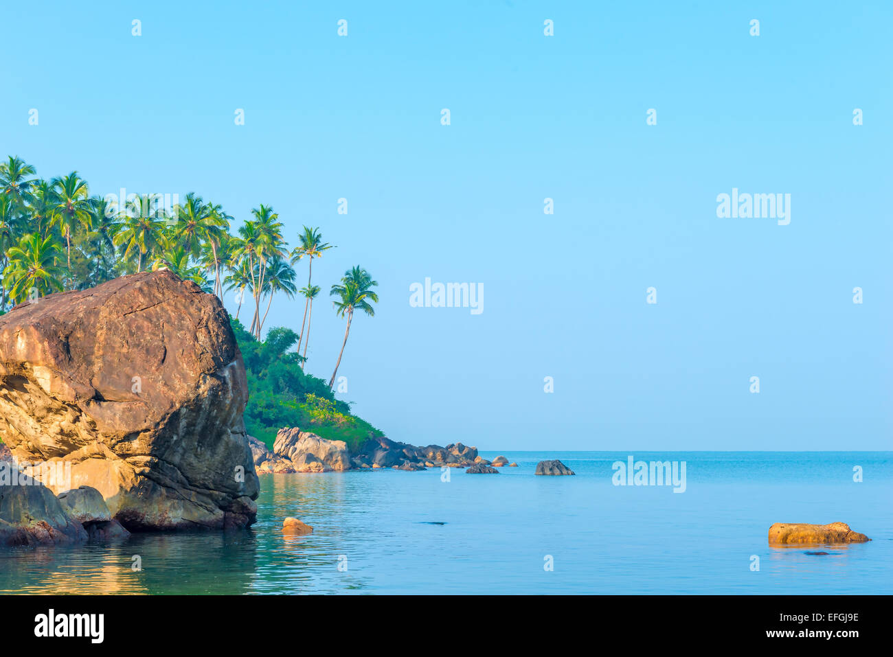 beautiful sea and the beach near the equator Stock Photo - Alamy