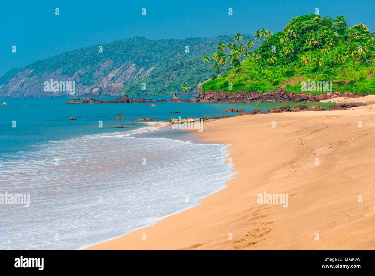 Goa beach. Stunning views of paradise place Stock Photo - Alamy