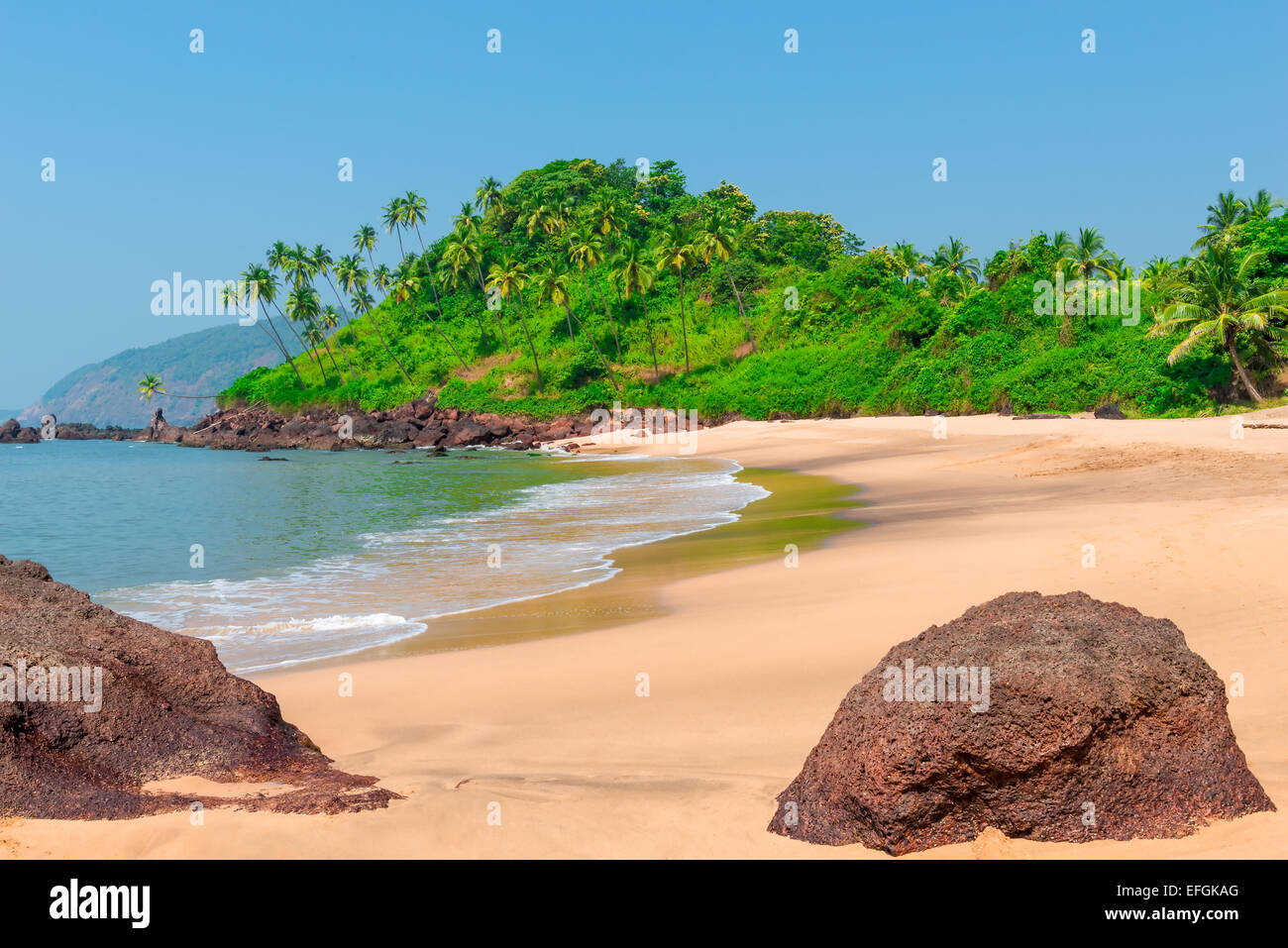 perfect beach for recreation. very beautiful landscape Stock Photo - Alamy