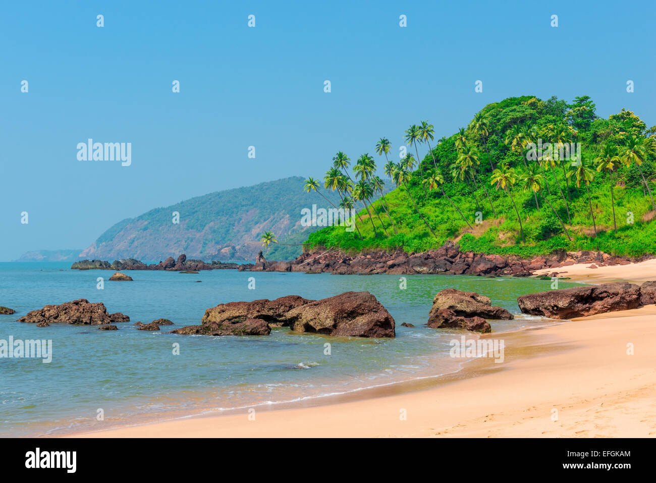 photograph of a beautiful tropical beach of Goa Stock Photo - Alamy