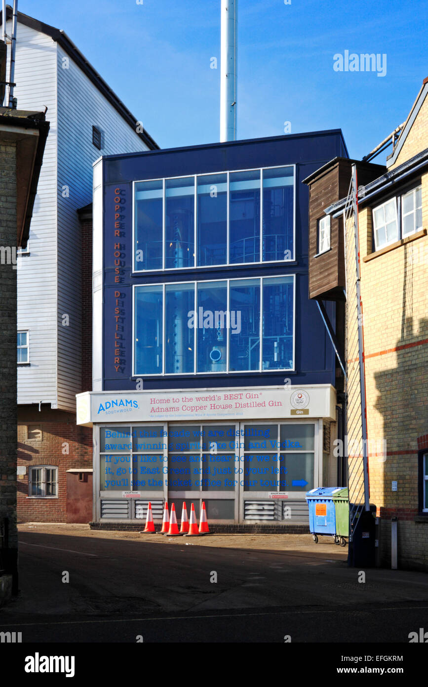A view of Adnams Copper House Distillery at Southwold, Suffolk, England ...