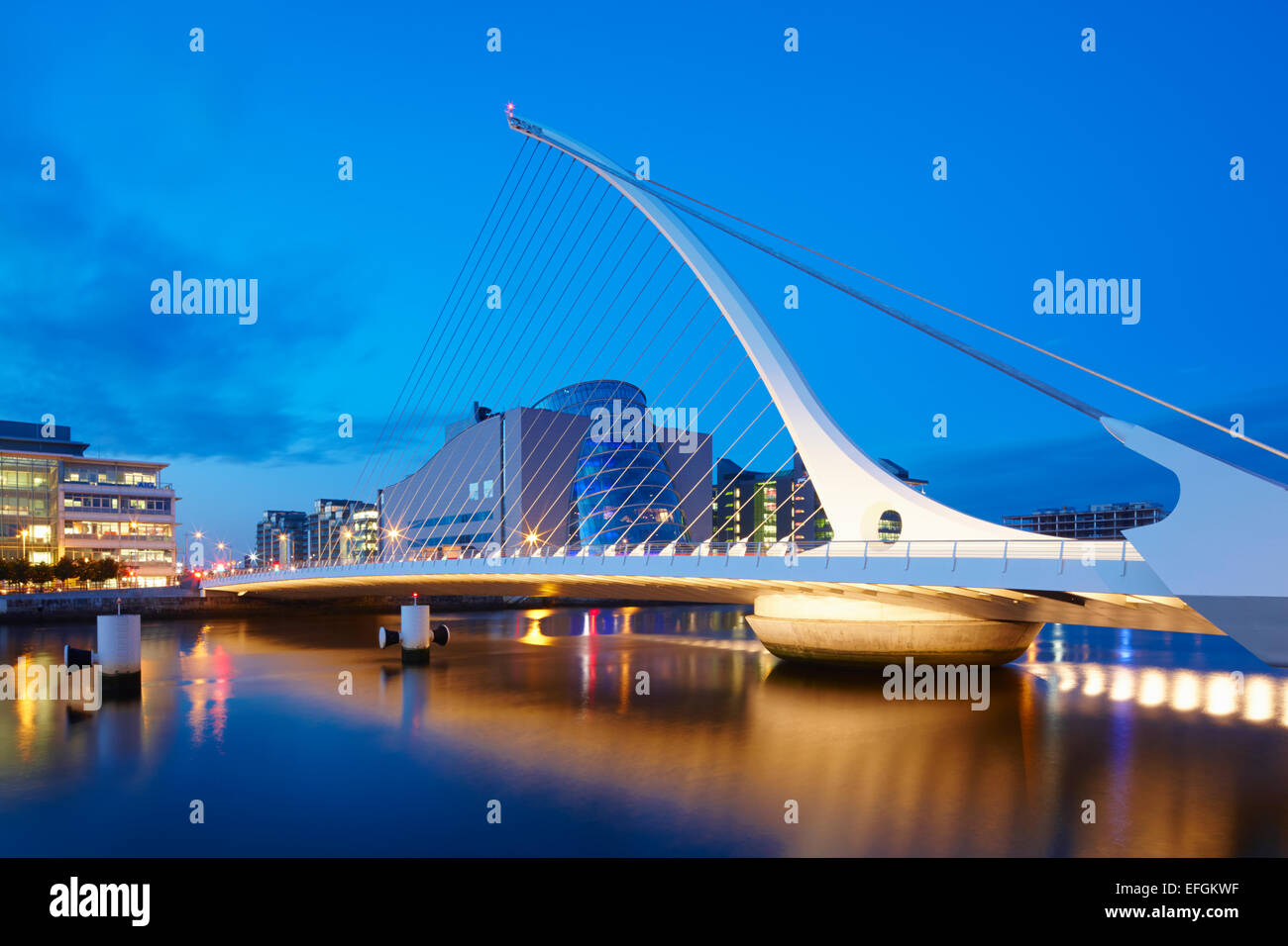 The convention centre dublin and samuel beckett bridge hi-res stock ...