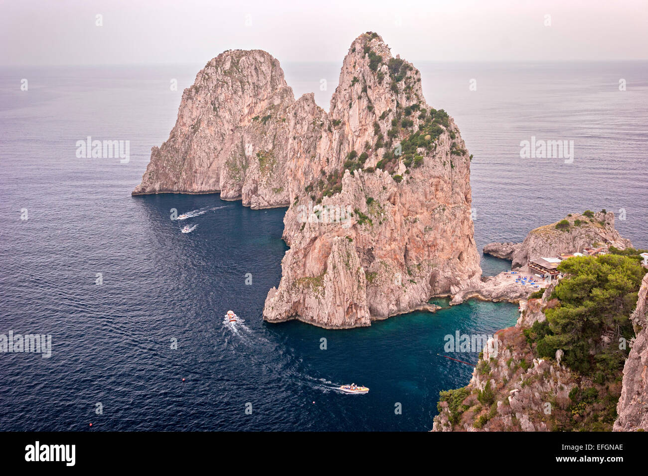 Faraglioni view from Punta Tragara. Capri, Italy Stock Photo - Alamy