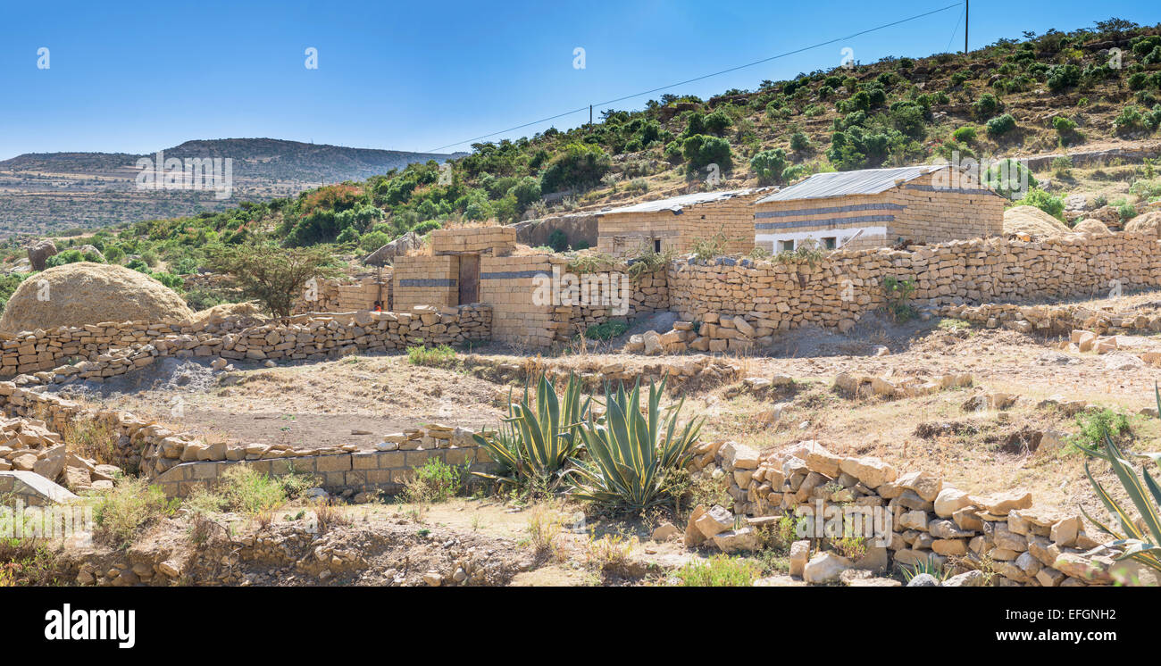 Ethiopian housing on the outskirts of Mekele city Stock Photo - Alamy