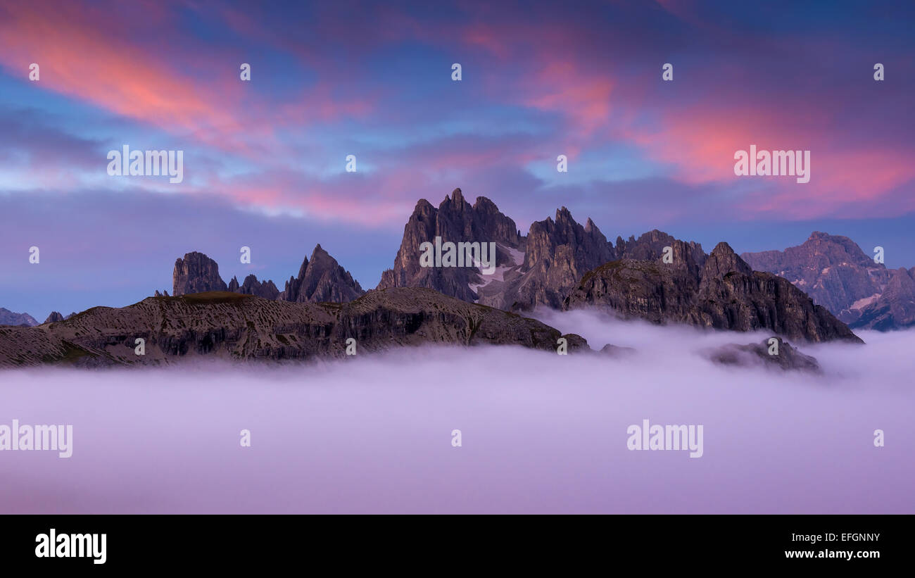 Italy, Dolomites - wonderful scenery, above the clouds Stock Photo - Alamy