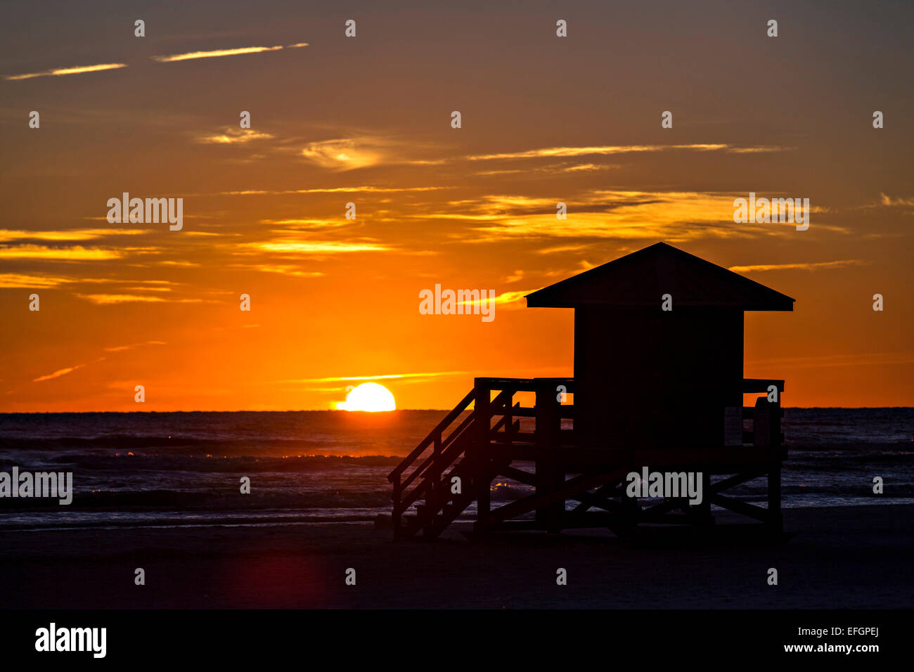 Sunset over Siesta Key beach in Sarasota, Florida Stock Photo - Alamy