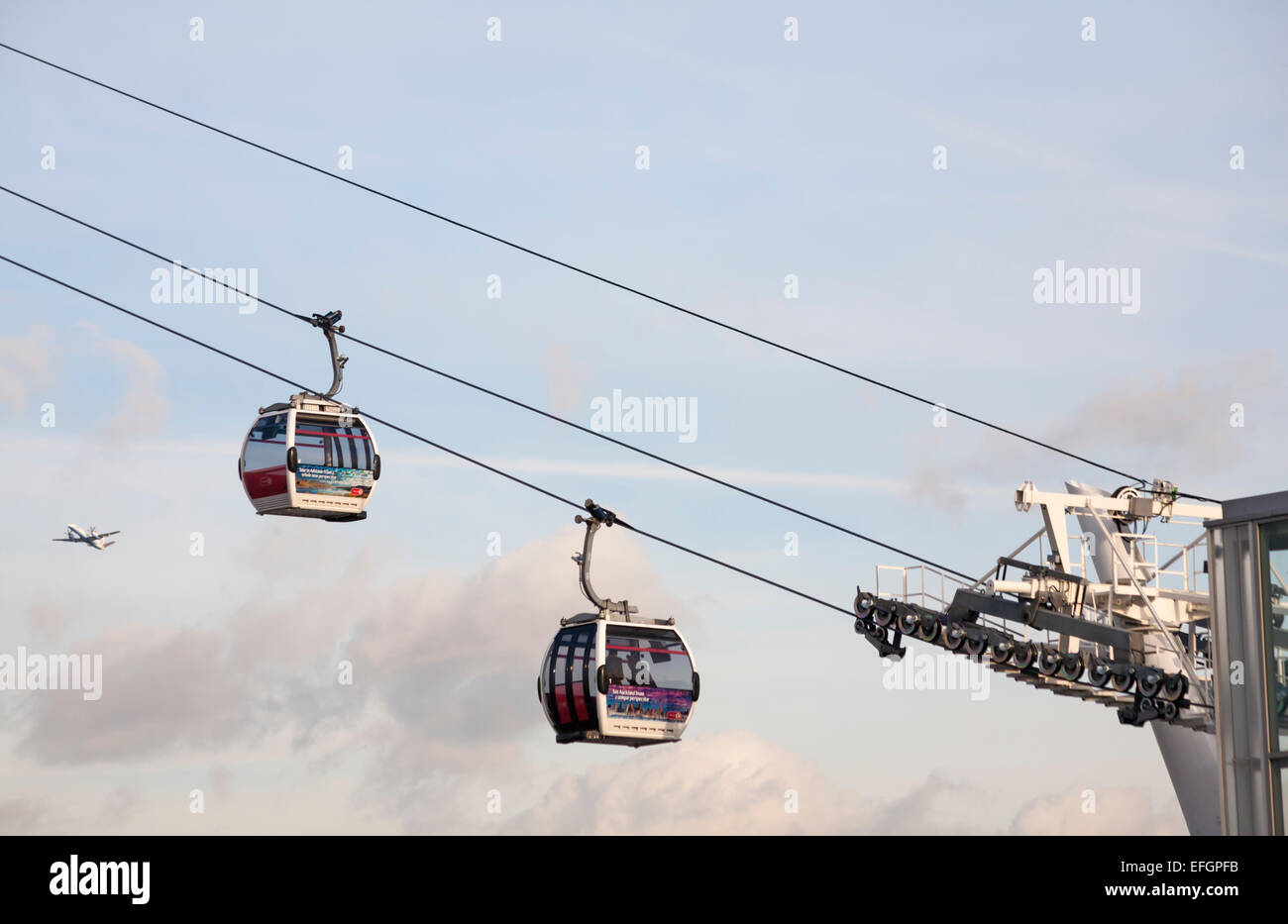 Emirates Air Line Cable Car ride between Greenwich Peninsula and the ...
