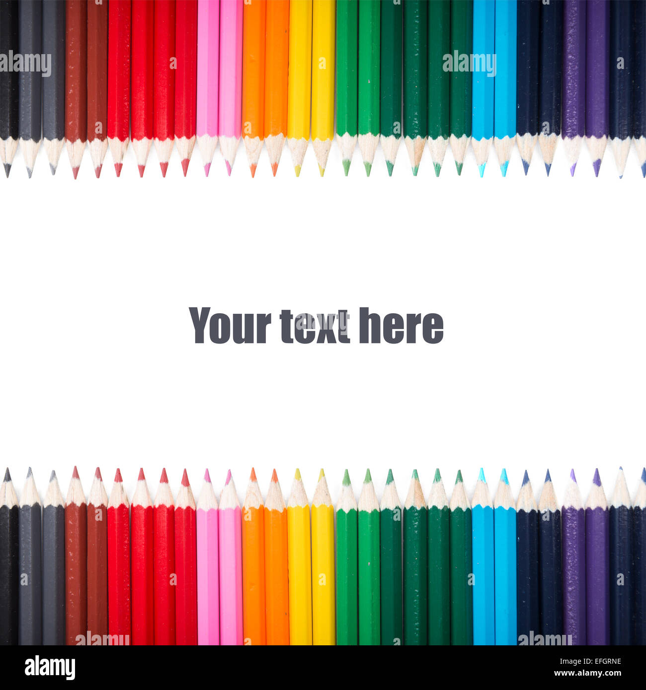 Row coloured pencils hi-res stock photography and images - Alamy