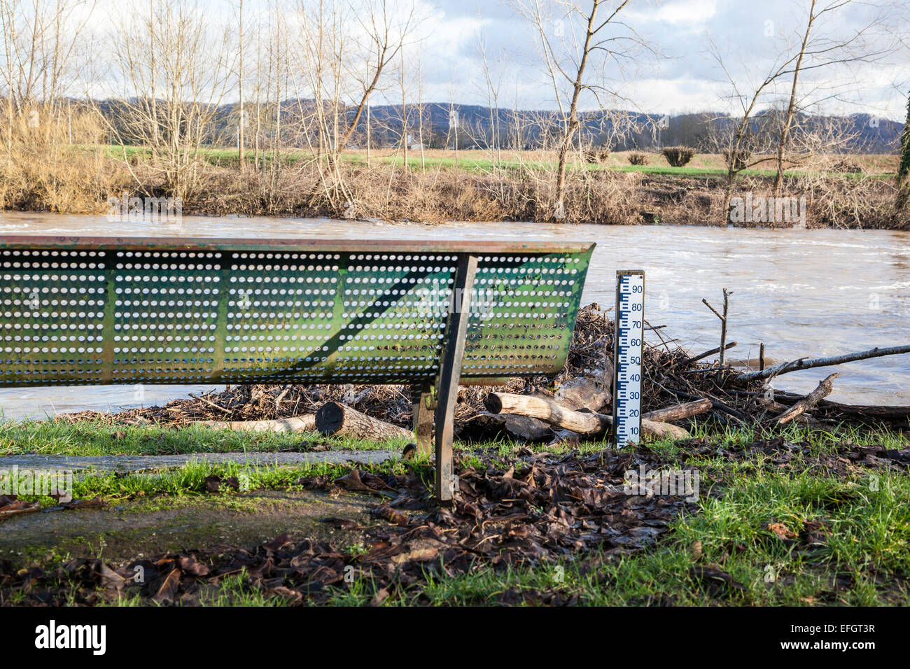 Flood water marker hi-res stock photography and images - Alamy