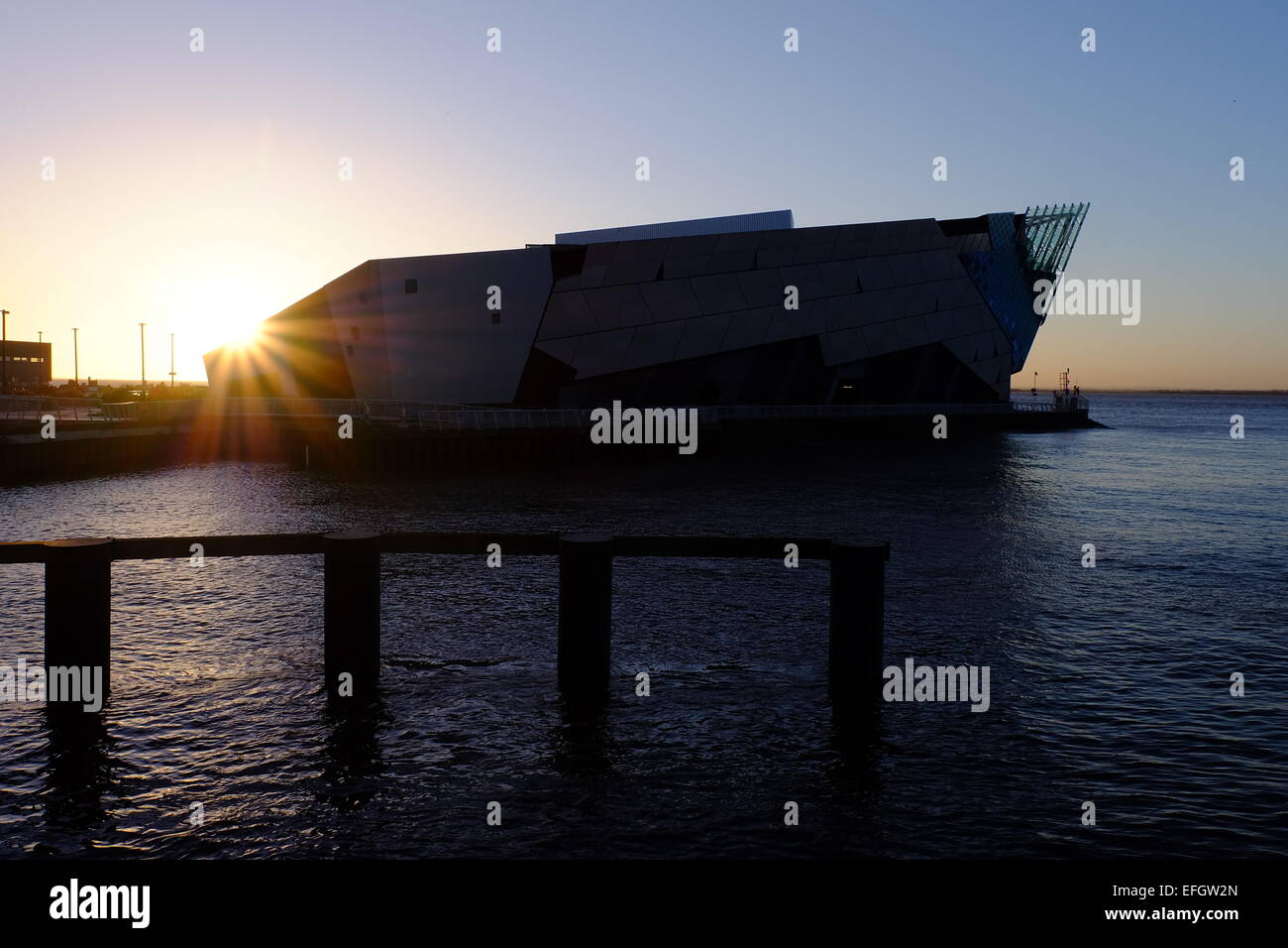 The deep at sun rise, Hull Stock Photo - Alamy