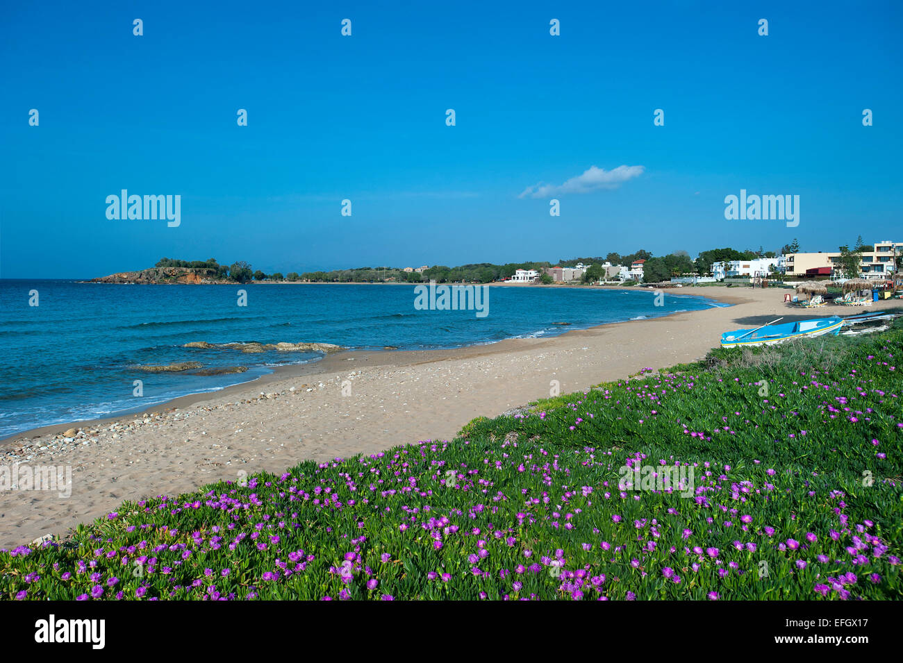Kalamaki Beach, Chania, Crete, Greece Stock Photo - Alamy