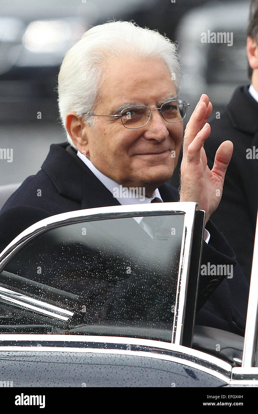 Rome, Italy. 3rd February, 2015. Sergio Mattarella is the new president ...