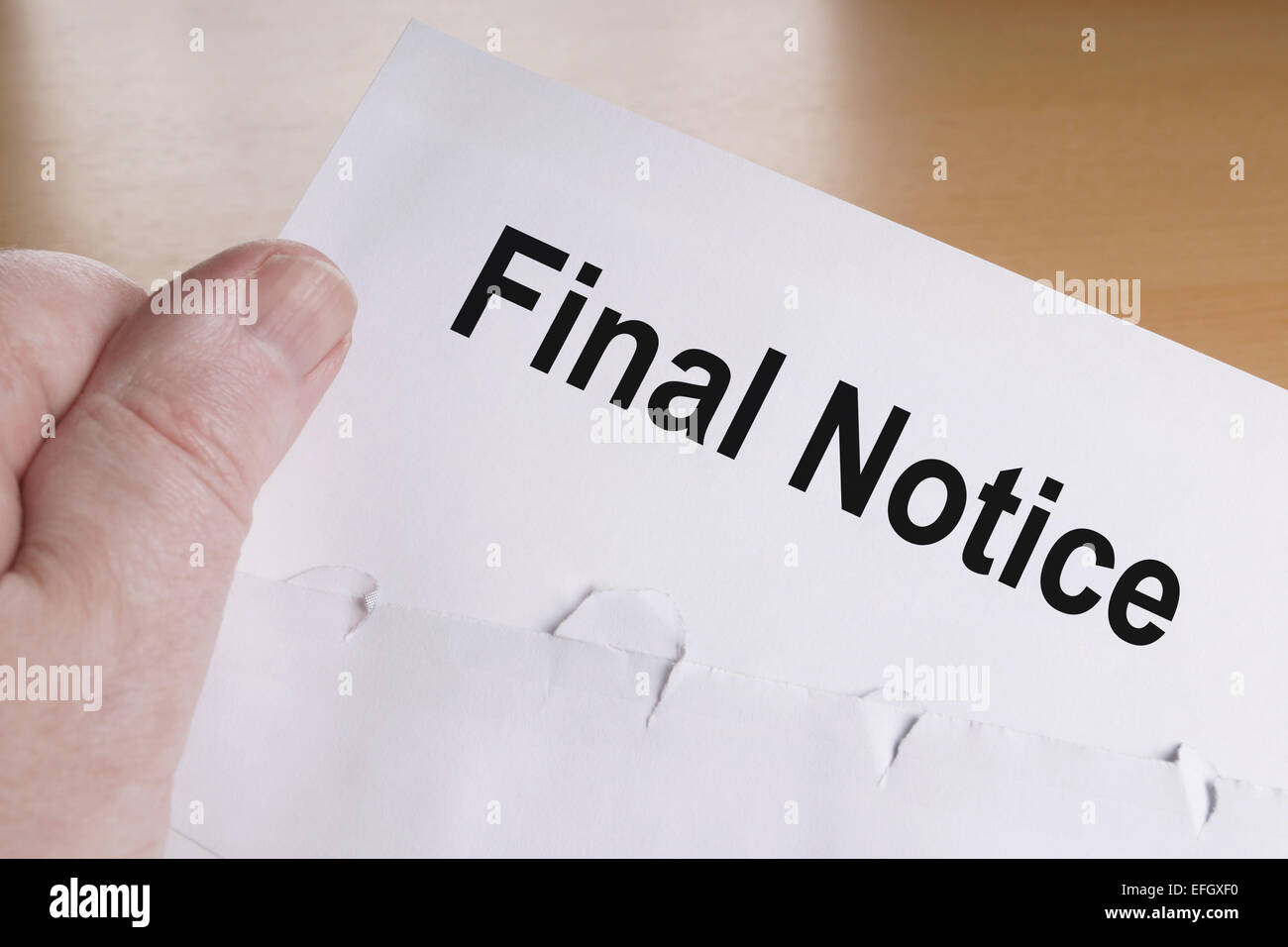 Final demand letter hi-res stock photography and images - Alamy
