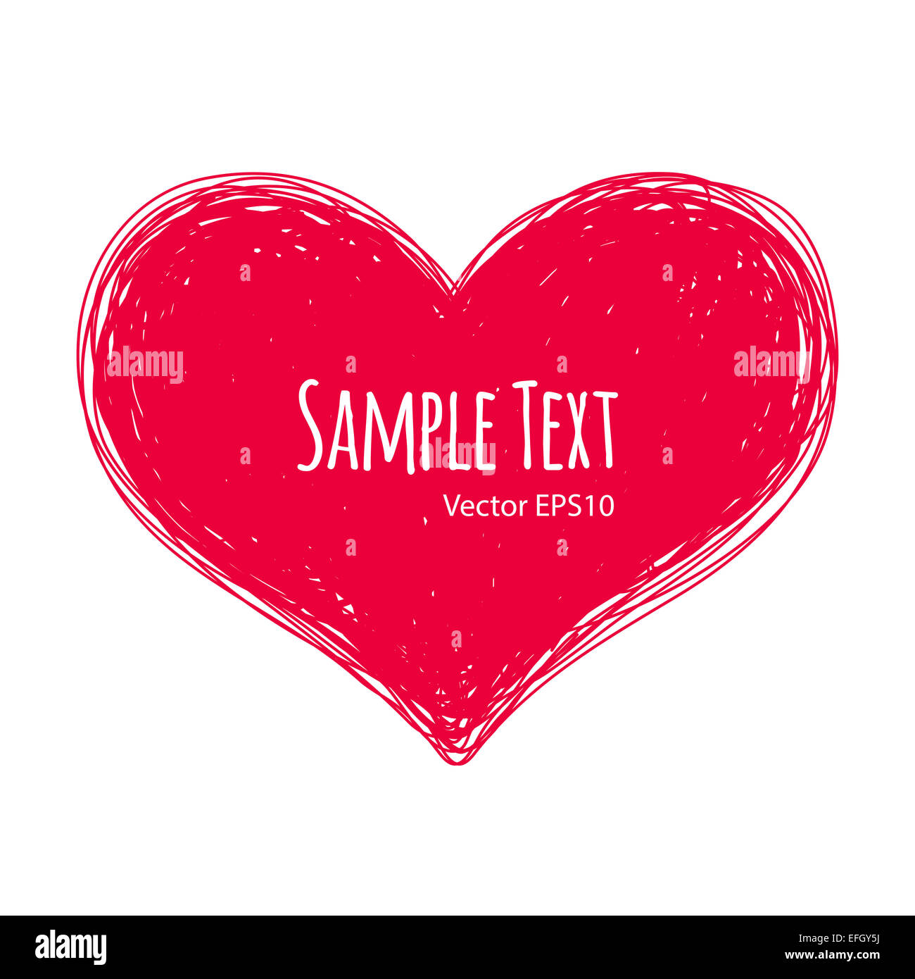 Heart shape frame doodle white Cut Out Stock Images & Pictures - Alamy