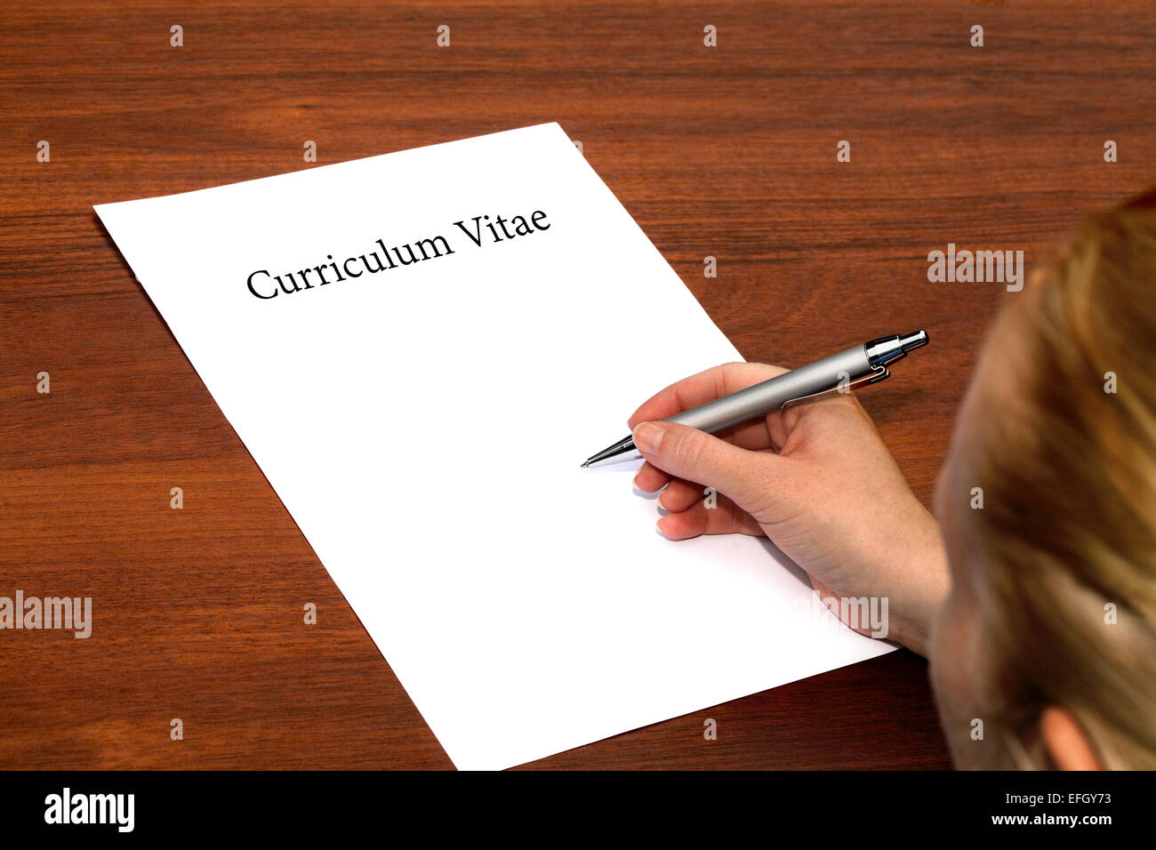 Cv woman curriculum vitae hi-res stock photography and images - Alamy