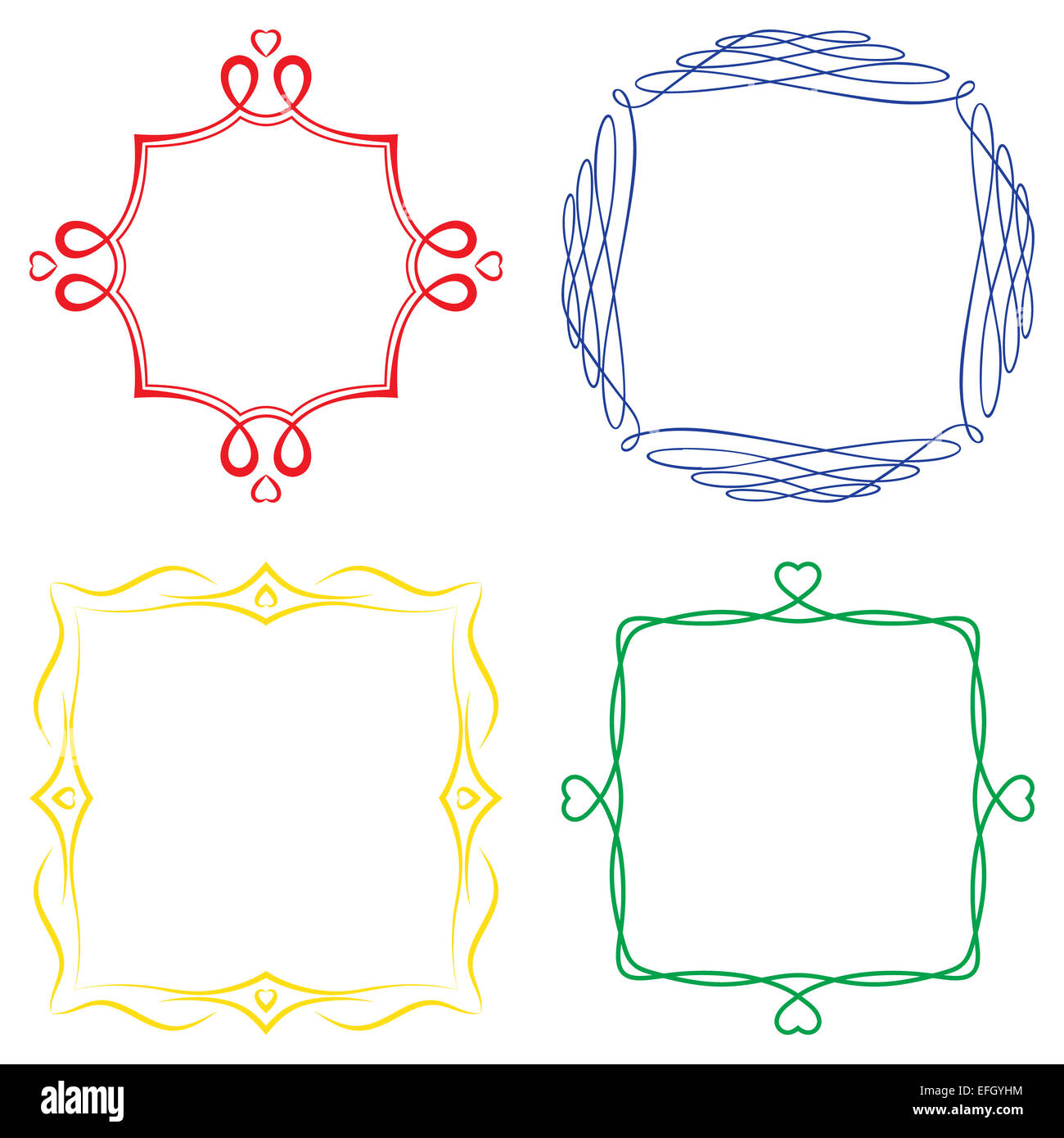 Set of nice decorative frames Stock Photo - Alamy