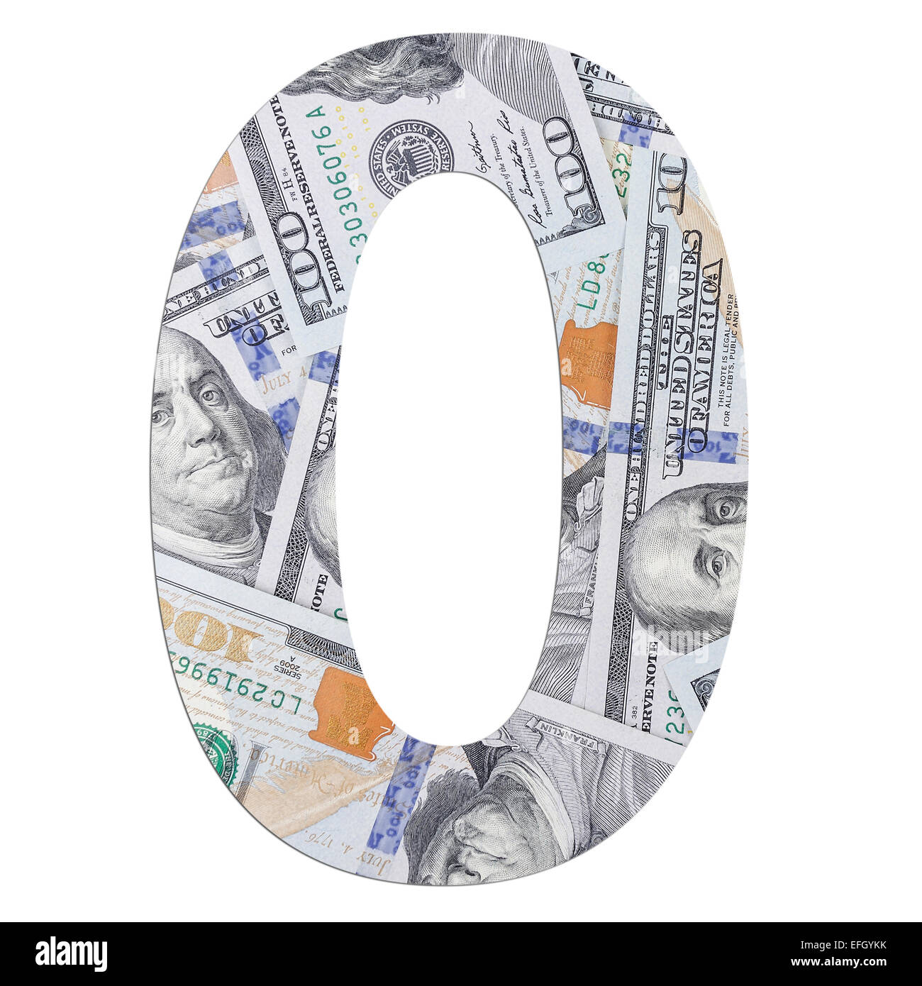 Alphabetic number zero Stock Photo - Alamy