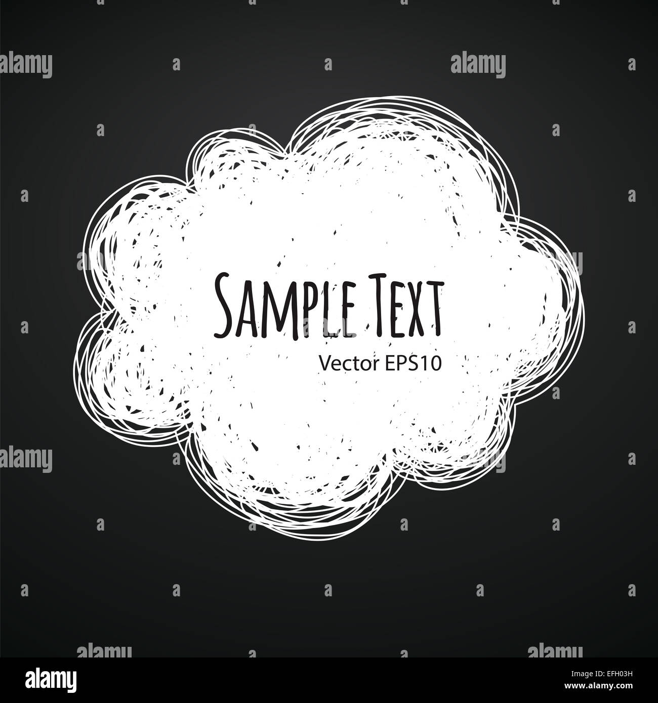 Chalk Doodle Cloud Background Stock Photo - Alamy