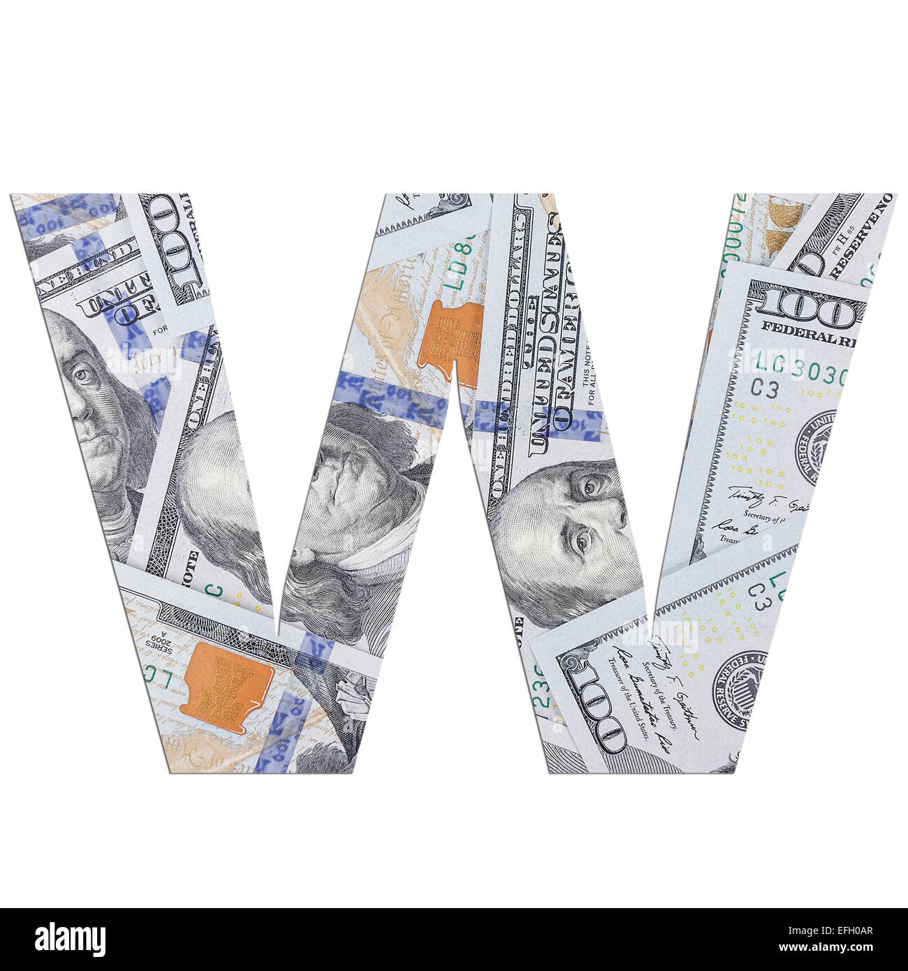 Alphabetic letter W Stock Photo - Alamy