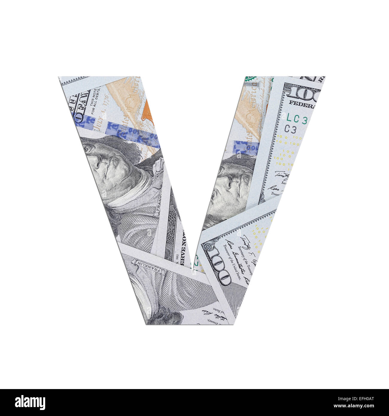 Alphabetic letter V Stock Photo - Alamy