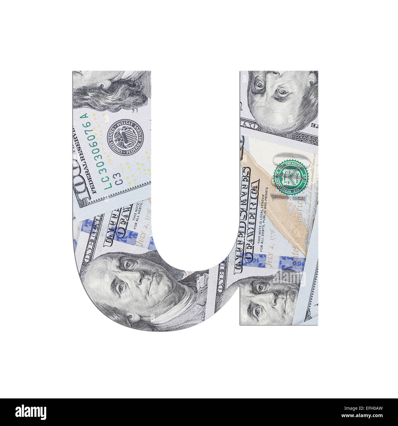 Alphabetic letter U Stock Photo - Alamy