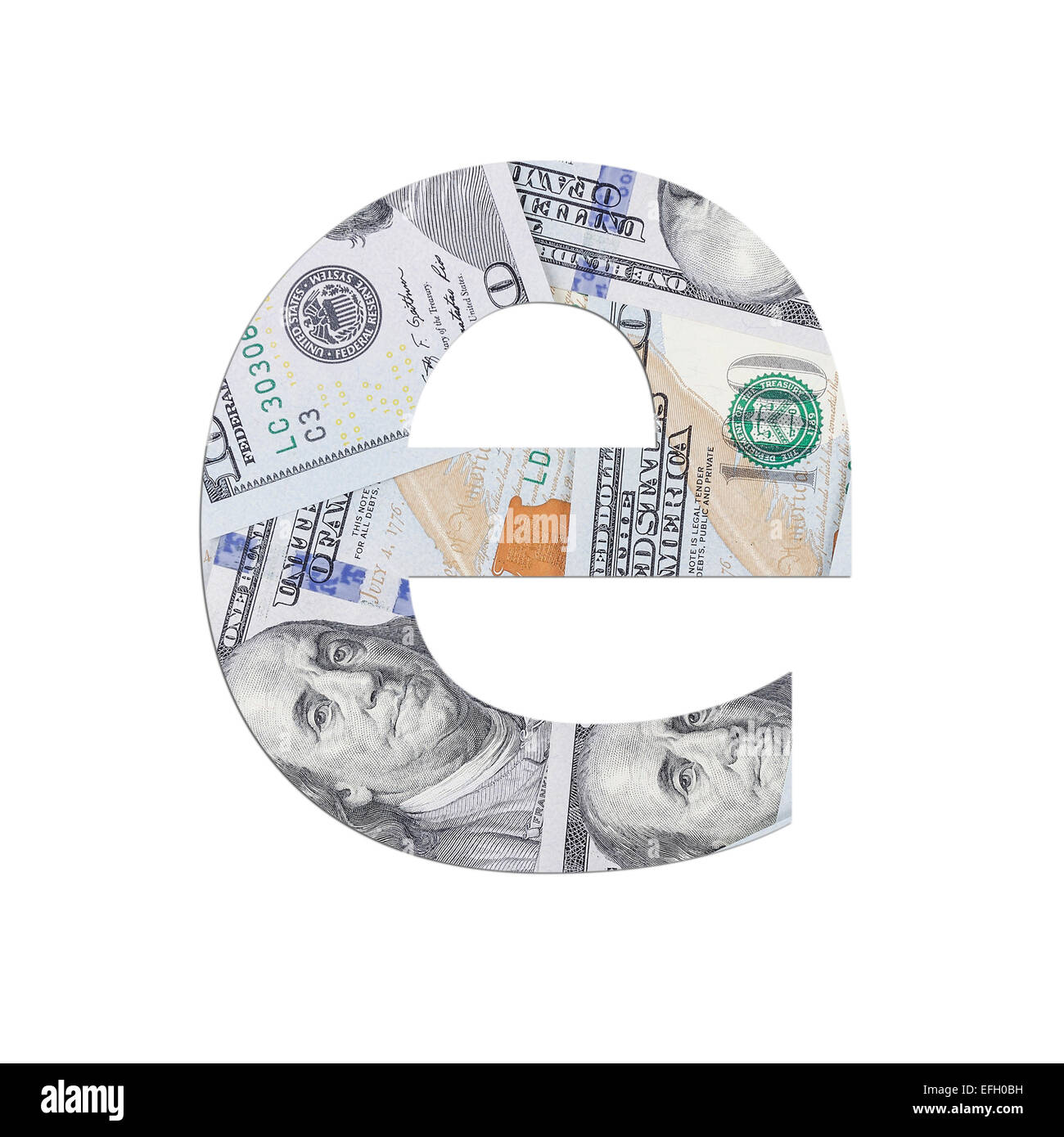 Alphabetic letter E Stock Photo - Alamy