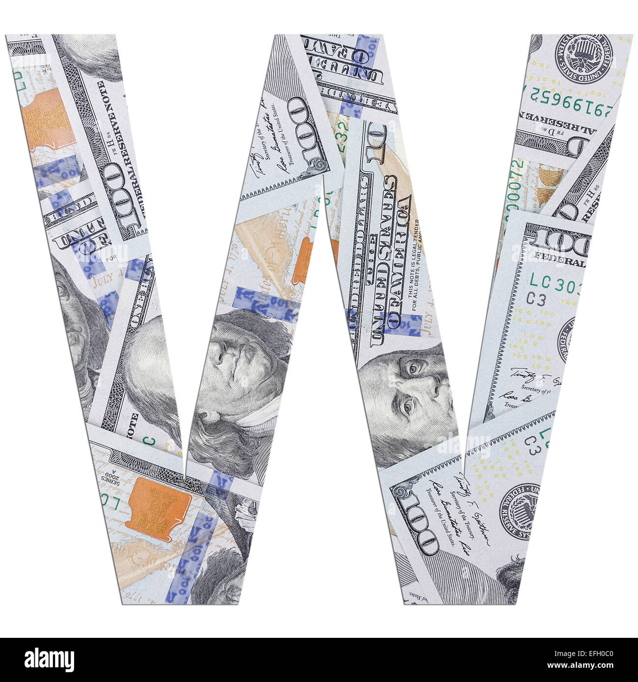 Alphabetic letter W Stock Photo - Alamy