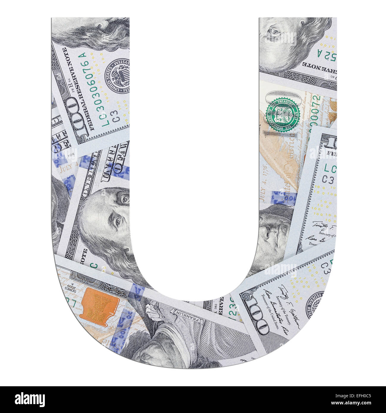 Alphabetic letter U Stock Photo - Alamy